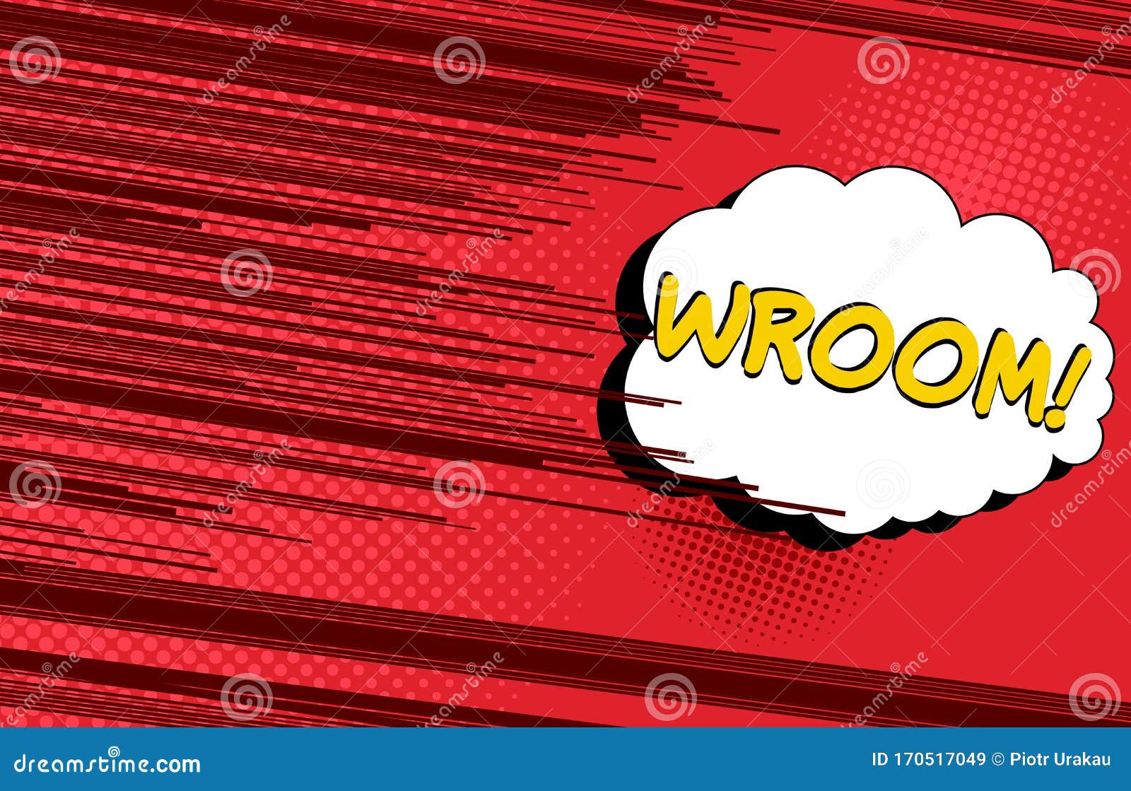 Comic Speed and Motion Template Stock Vector - Illustration of cloud ...