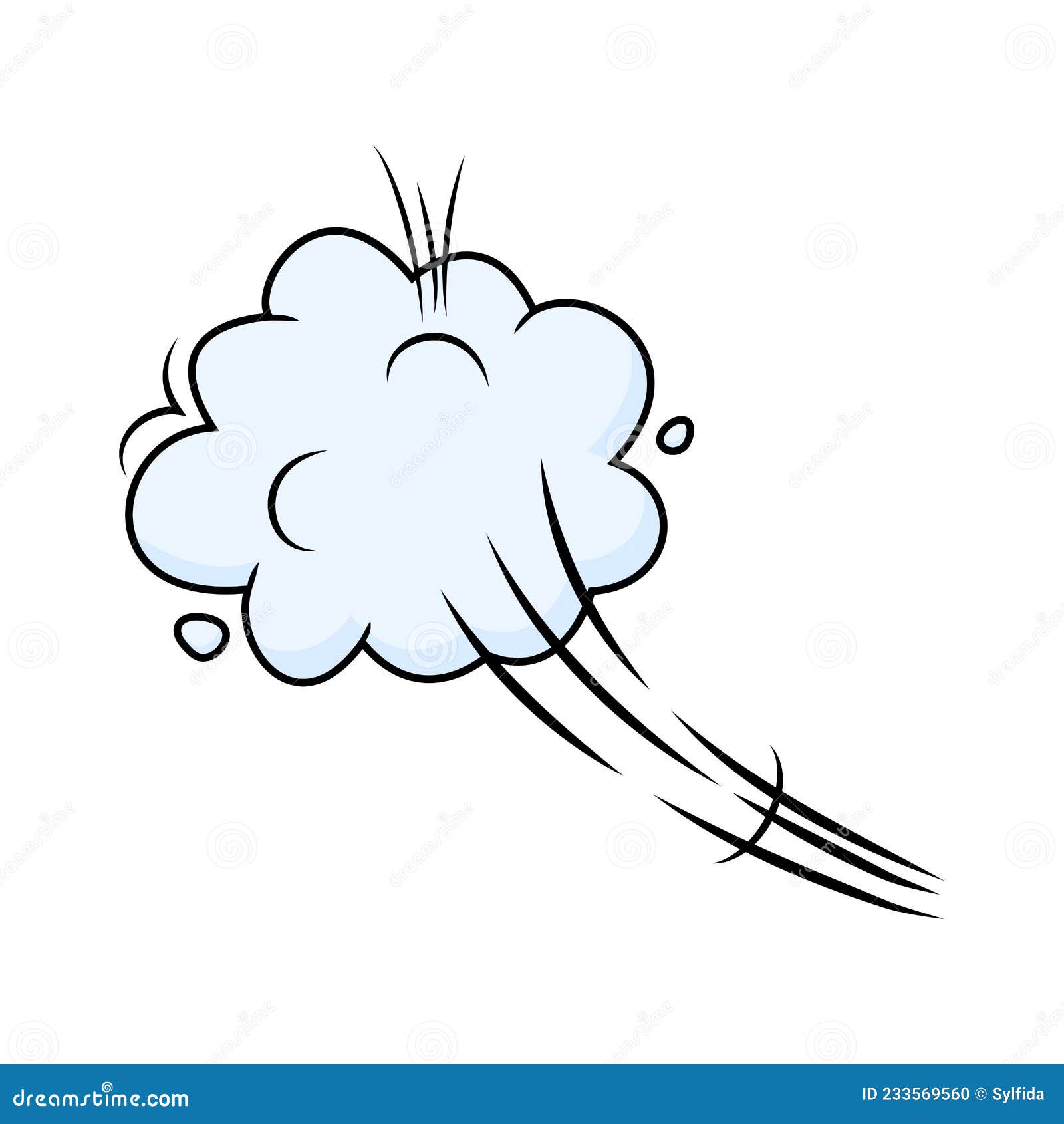 Comic Speed Vector Cloud. Catroon Motion Puff Effect Explosion Bubble ...