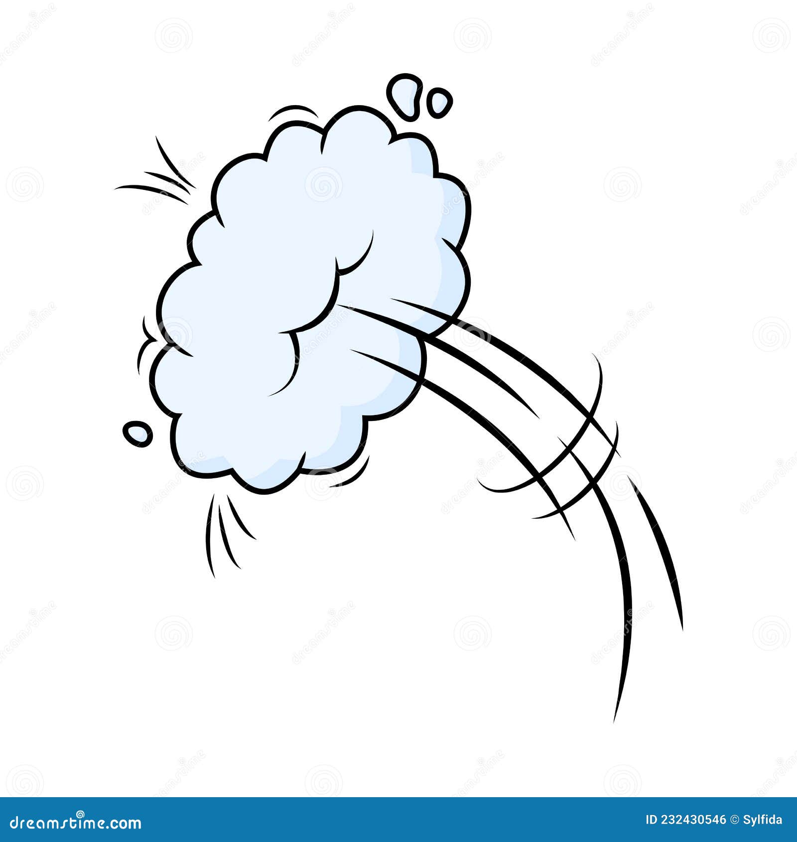 Comic Speed Vector Cloud. Catroon Motion Puff Effect Explosion Bubble ...