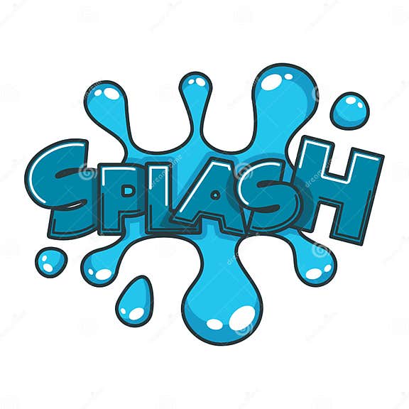 Comic Splash Water Speech Bubble Cloud Explode Cartoon Vector Icon ...