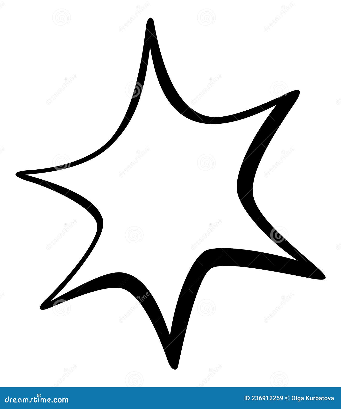 Comic Star Icon. Sound Burst Effect in Line Style Stock Vector ...