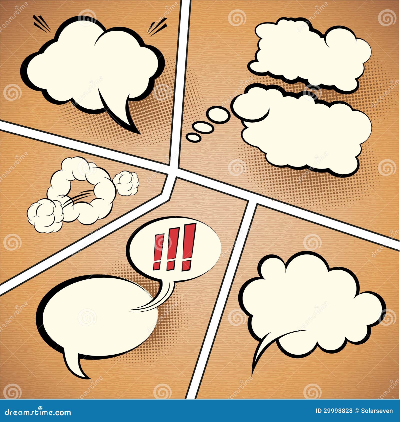 Comic Book Action Bubbles Vector