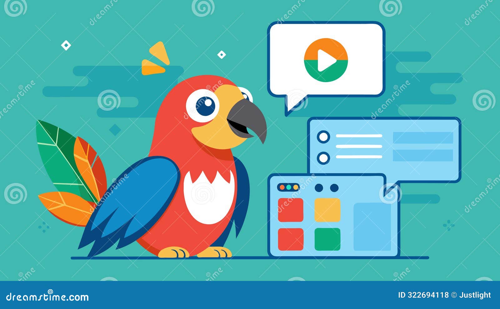 A Comic Strip Style Illustration Of A Talking Parrot Demonstrating How The Software Can ...