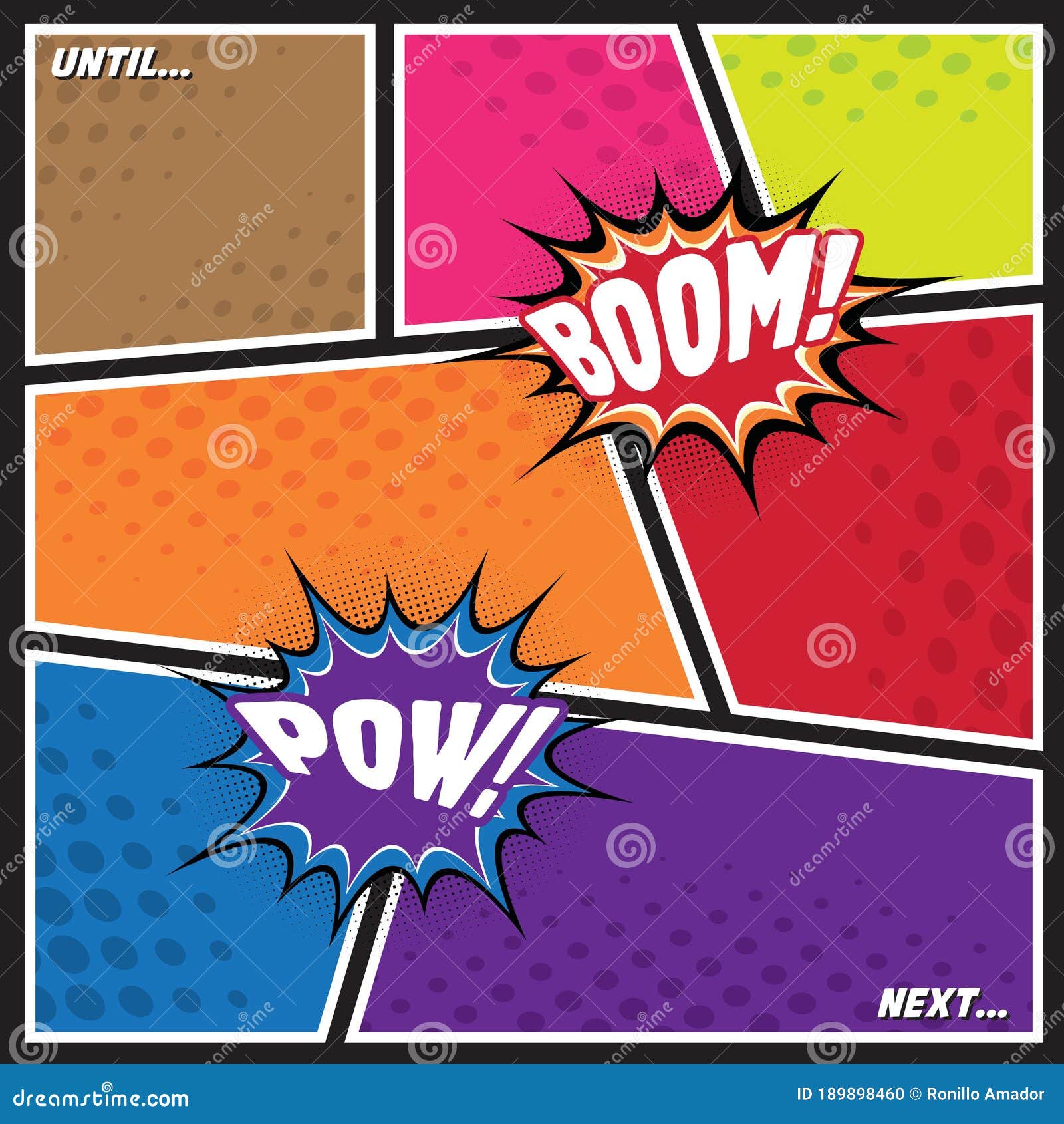 Comic Strip Template Vector Mock Up Stock Vector - Illustration of ...