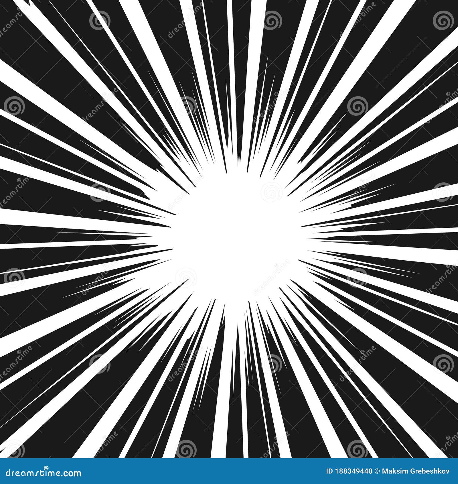 Comic Style Background with Sun Rays Stock Illustration - Illustration ...