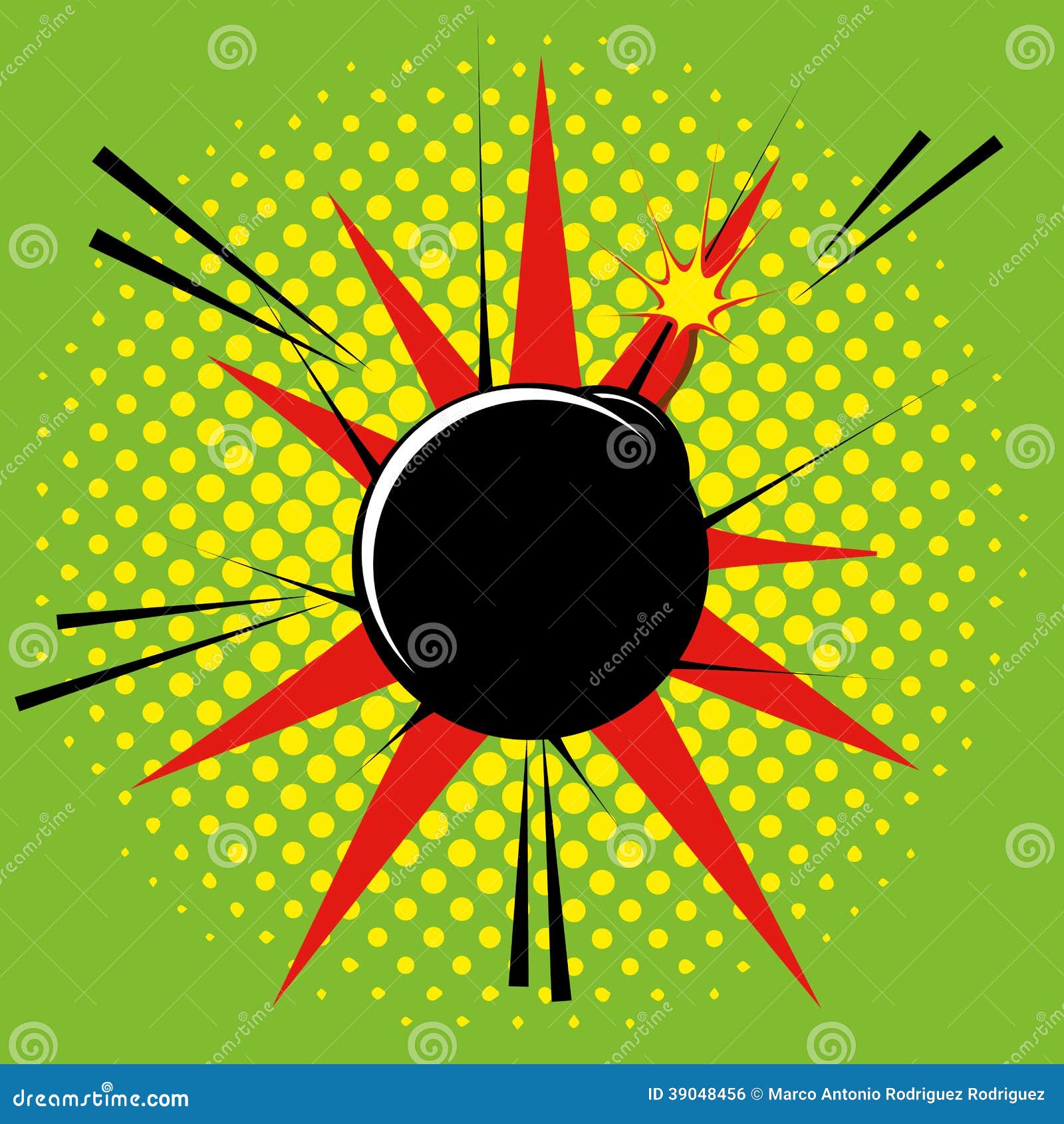 Comic Style Bomb Isolated on Background Stock Vector - Illustration of ...