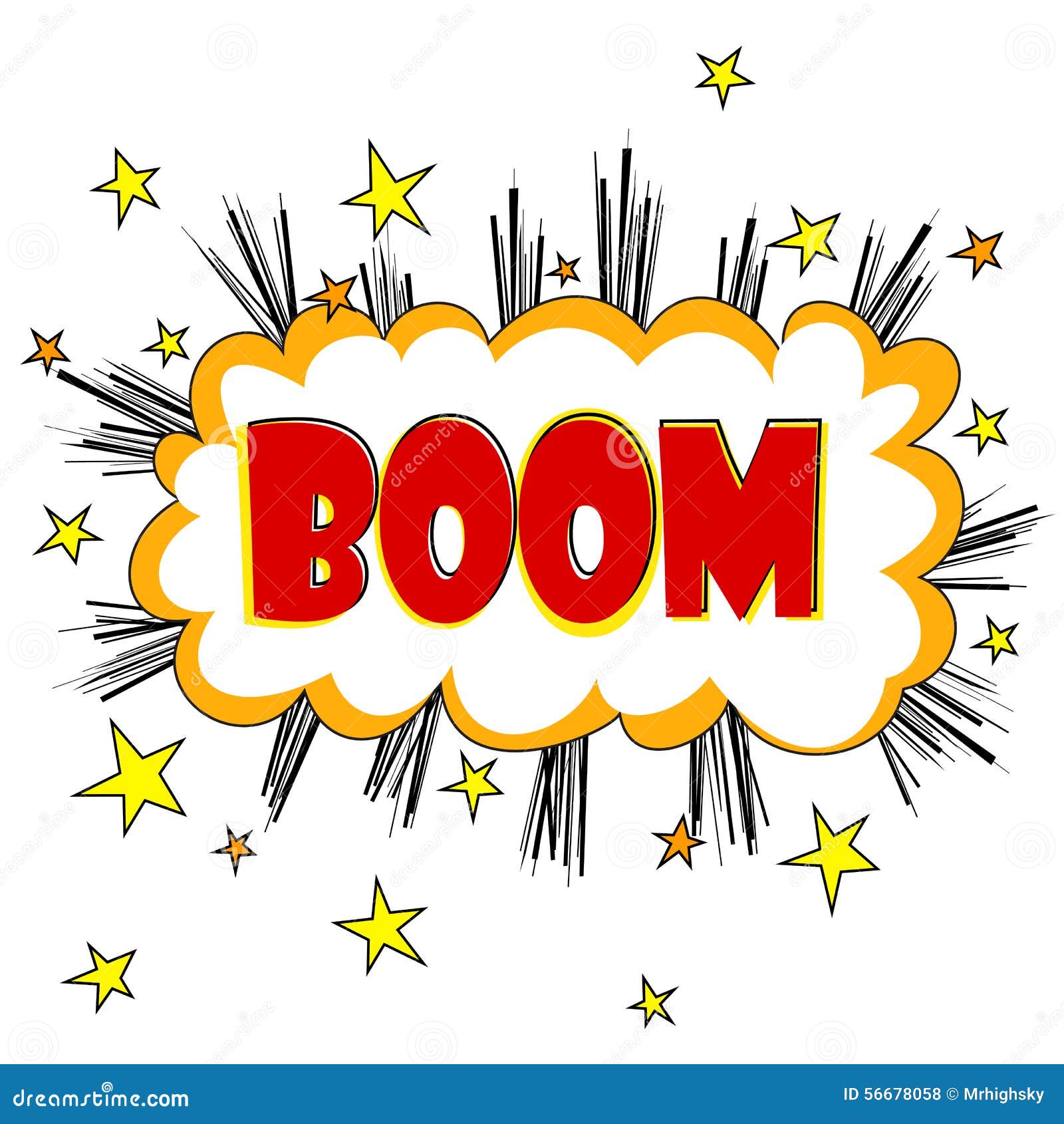 Comic Style Boom Text Design Stock Vector - Illustration of cartoon ...