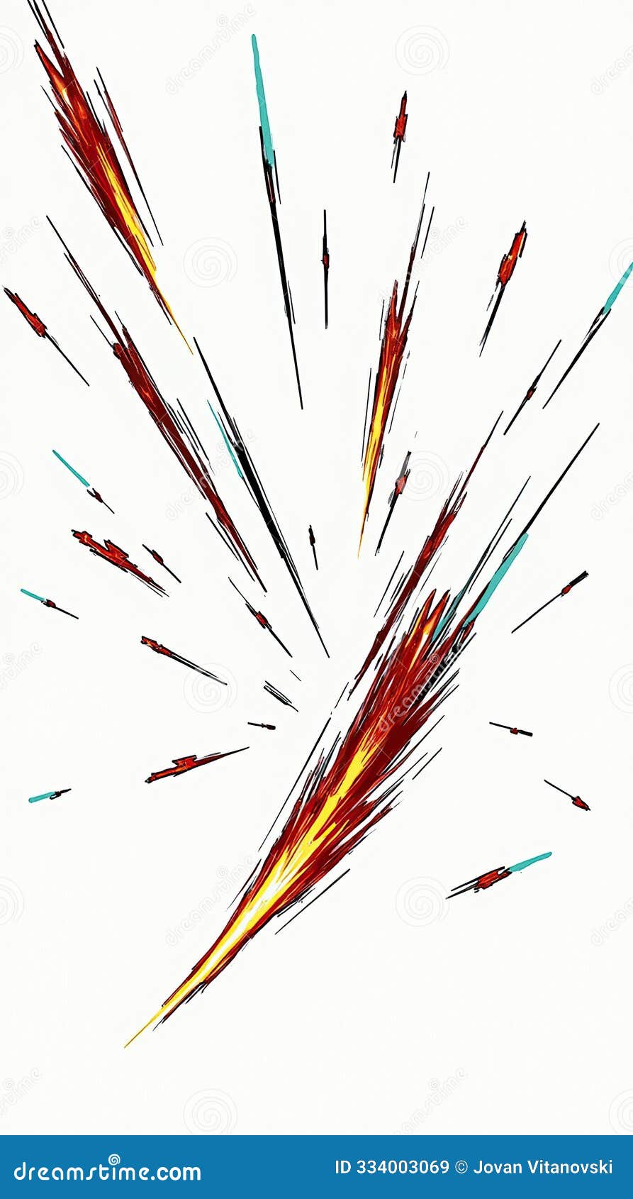 Comic Style Burst with Abstract Speed Lines and Explosions Stock ...