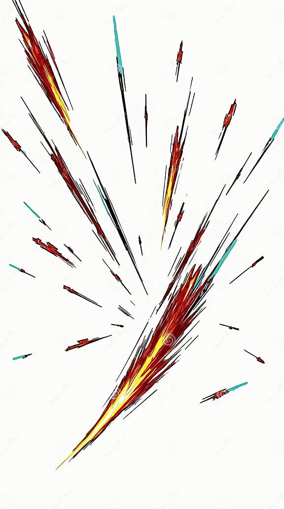 Comic Style Burst with Abstract Speed Lines and Explosions Stock ...