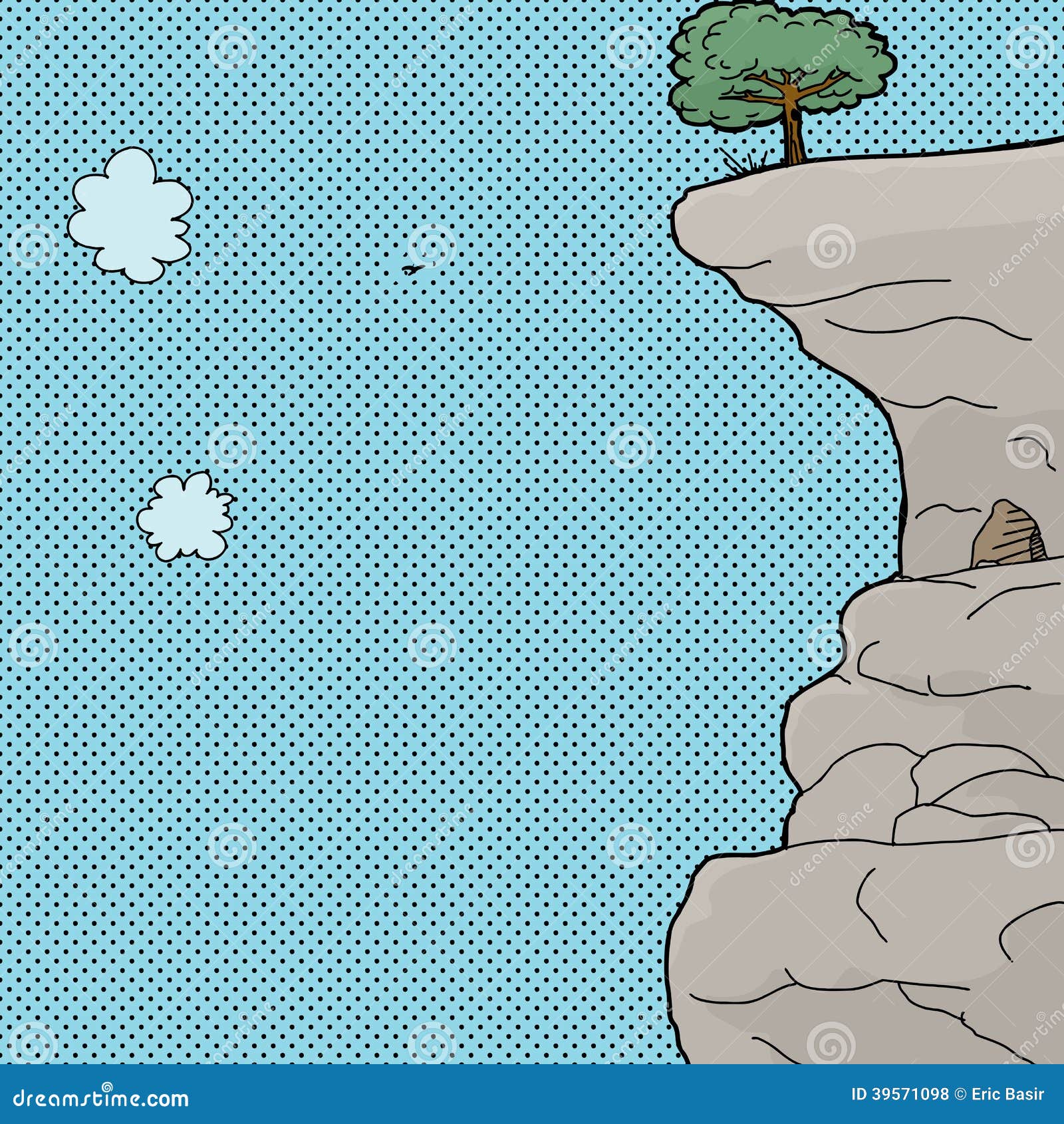 Comic Style Cliff Scene stock vector. Illustration of edge - 39571098