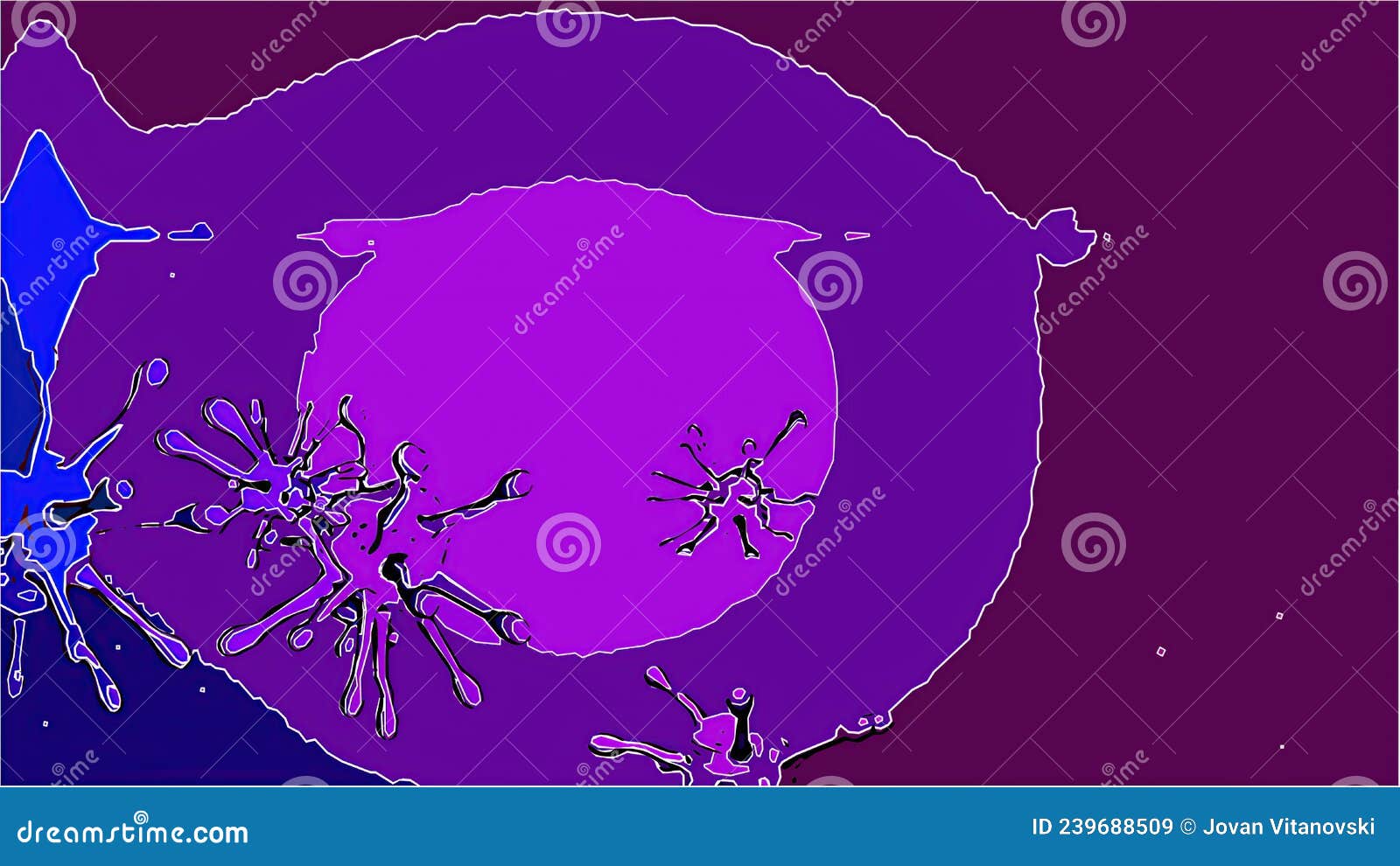 Comic Style - Concept of Cancer Cell in Human Body Stock Illustration ...