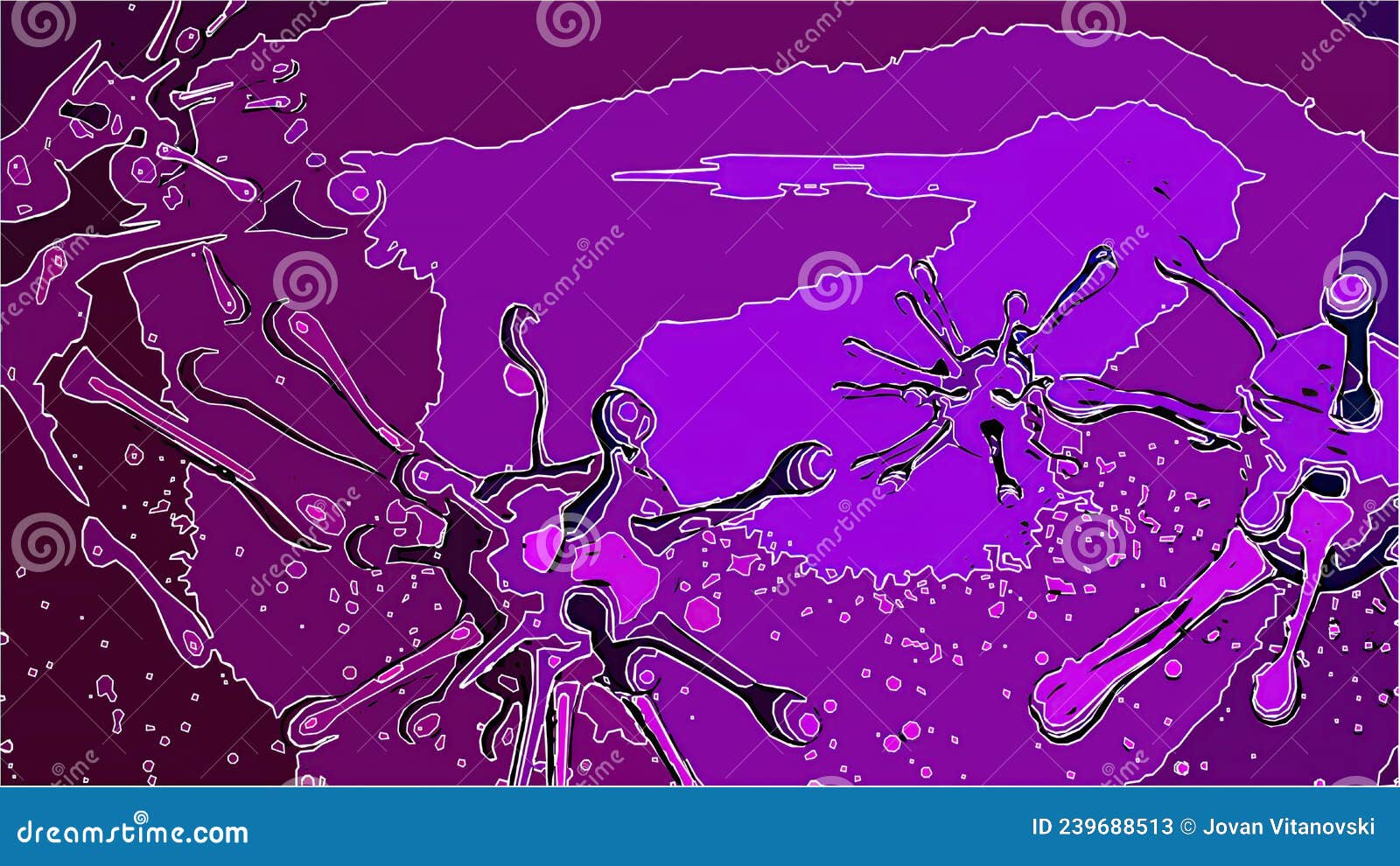 Comic Style - Concept of Cancer Cell in Human Body Stock Illustration ...