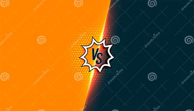 Comic Style Dual Contest Versus Vs Poster with Shiny Light Effect Stock ...