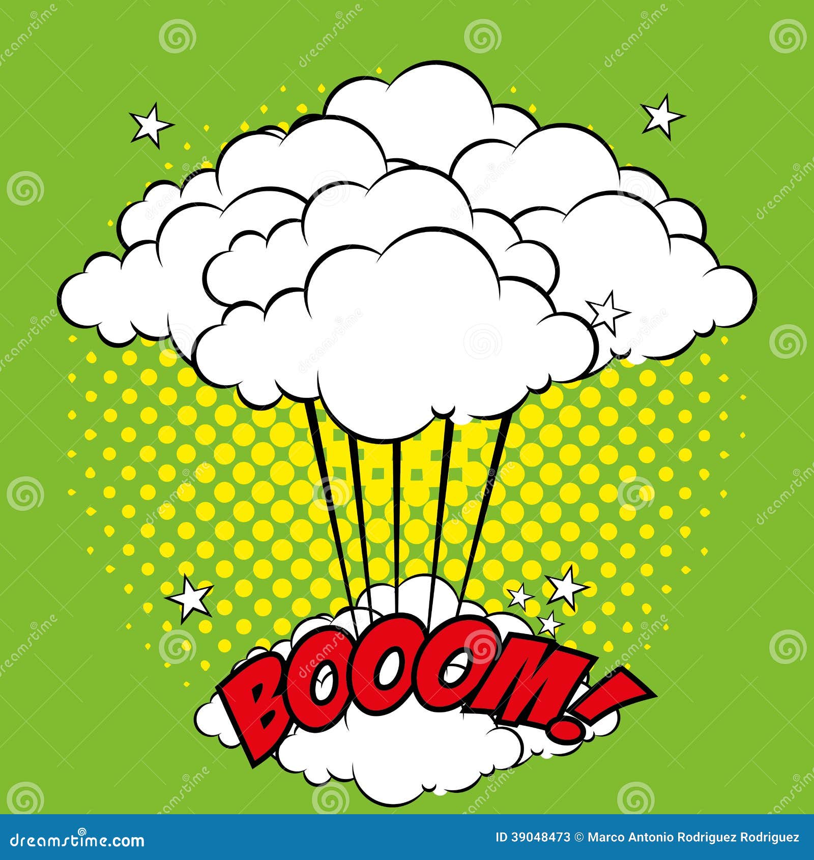 Comic Style Explosion Isolated on Background Stock Vector ...