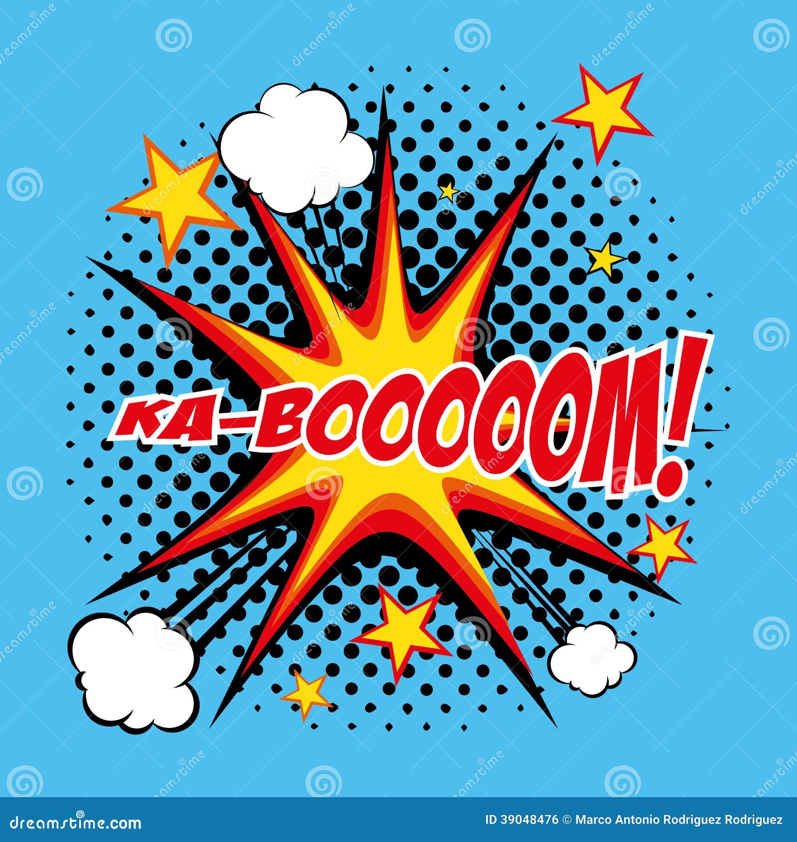 Comic Style Explosion Isolated on Background Stock Vector ...