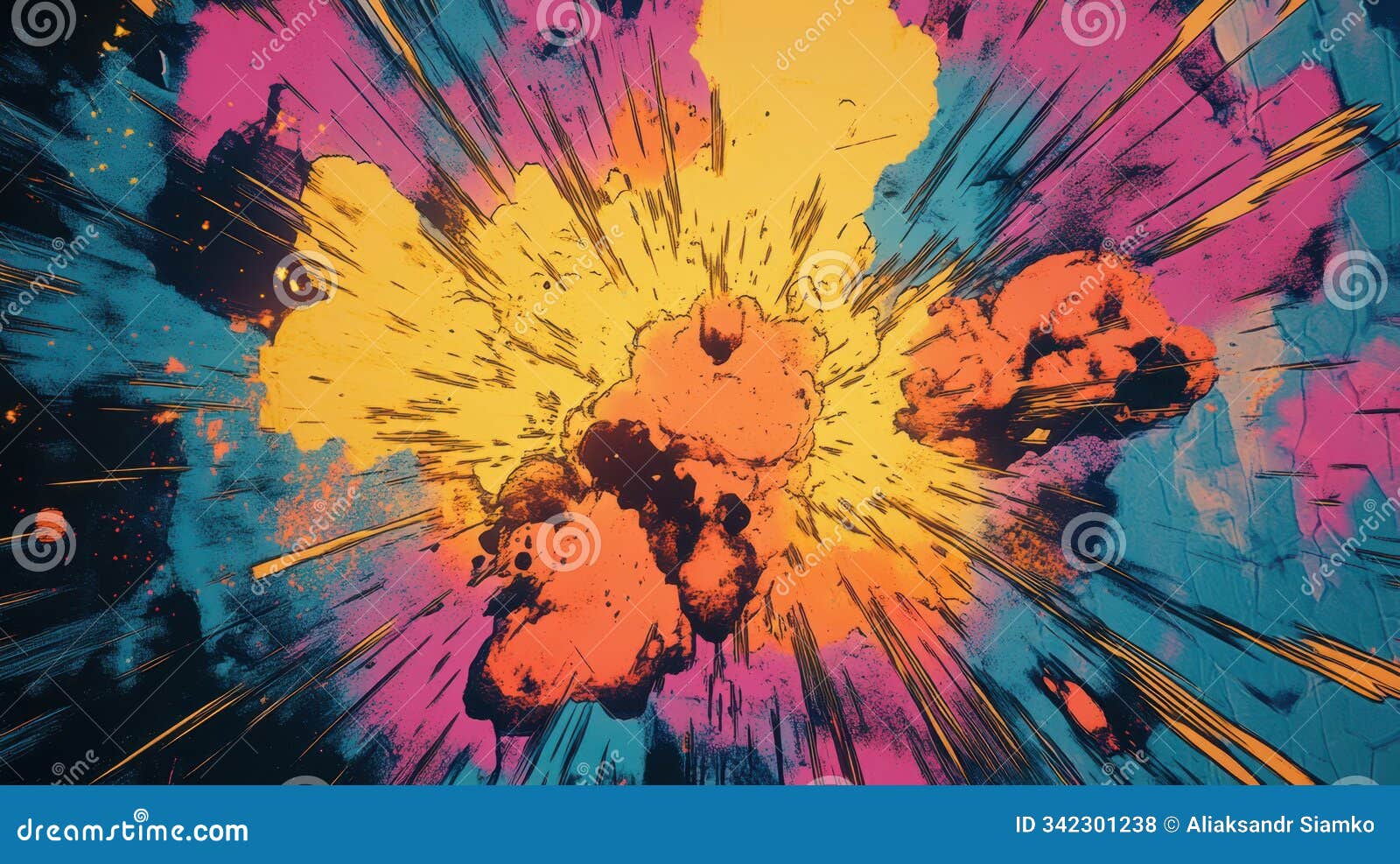 Comic Style Explosion with Snap Text Effect Stock Illustration ...