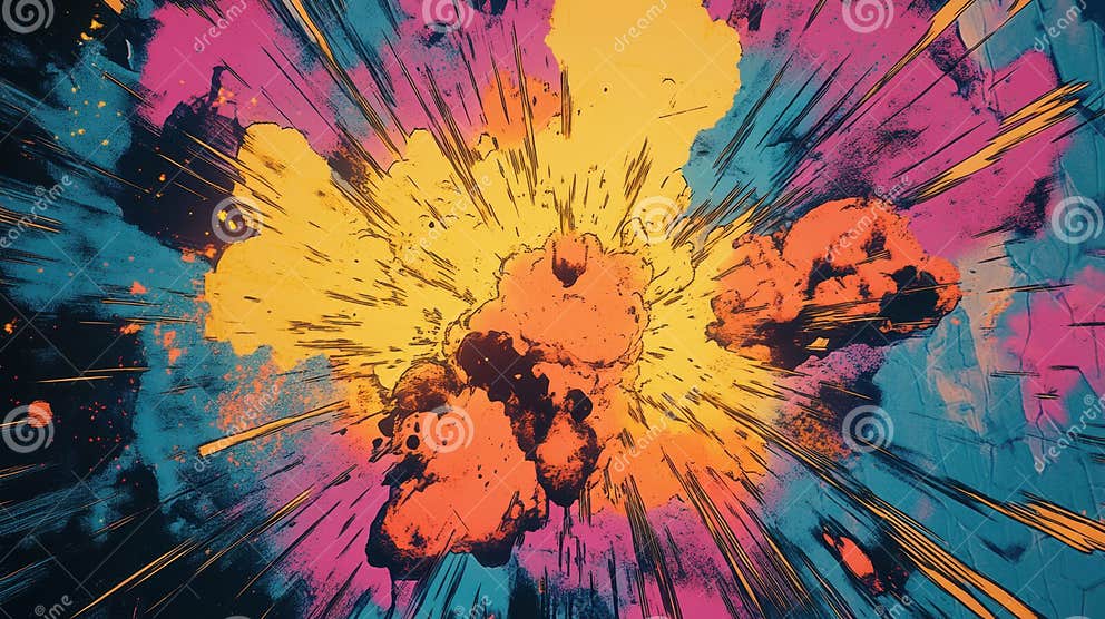 Comic Style Explosion with Snap Text Effect Stock Illustration ...