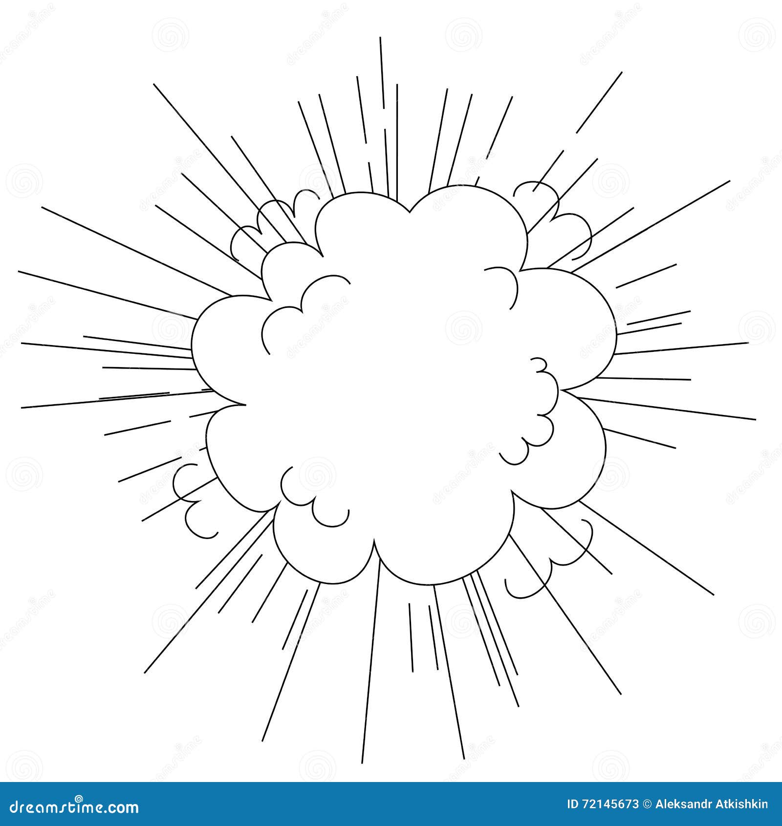 Cartoon Explosion Black And White