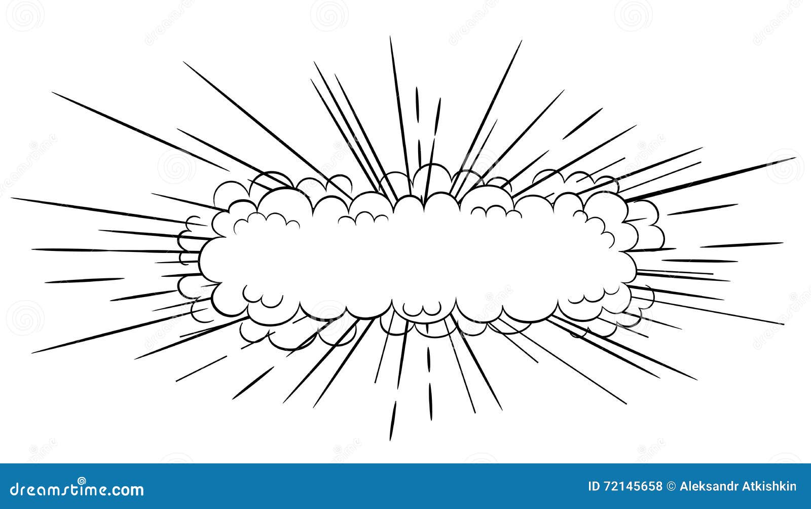 Cartoon Explosion Black And White