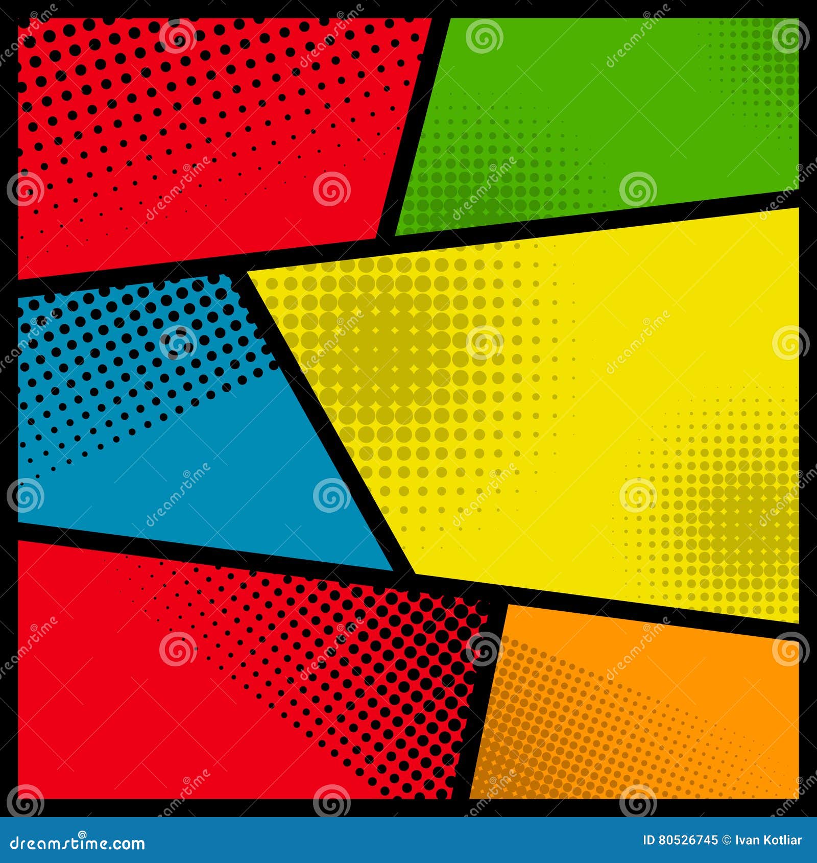 Comic Style Framed Background. Design Element for Flyer, Poster Stock ...