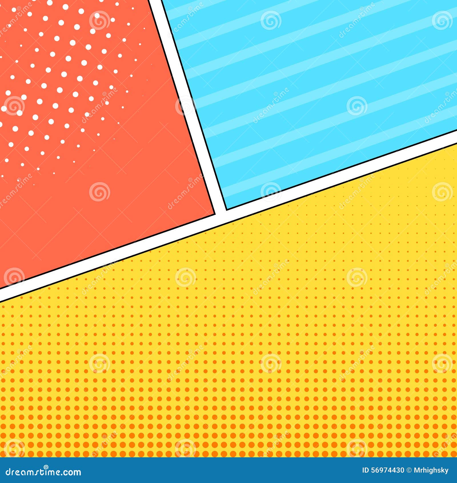 Comic Style Page Pop-art Vintage Background Vector Illustration ...