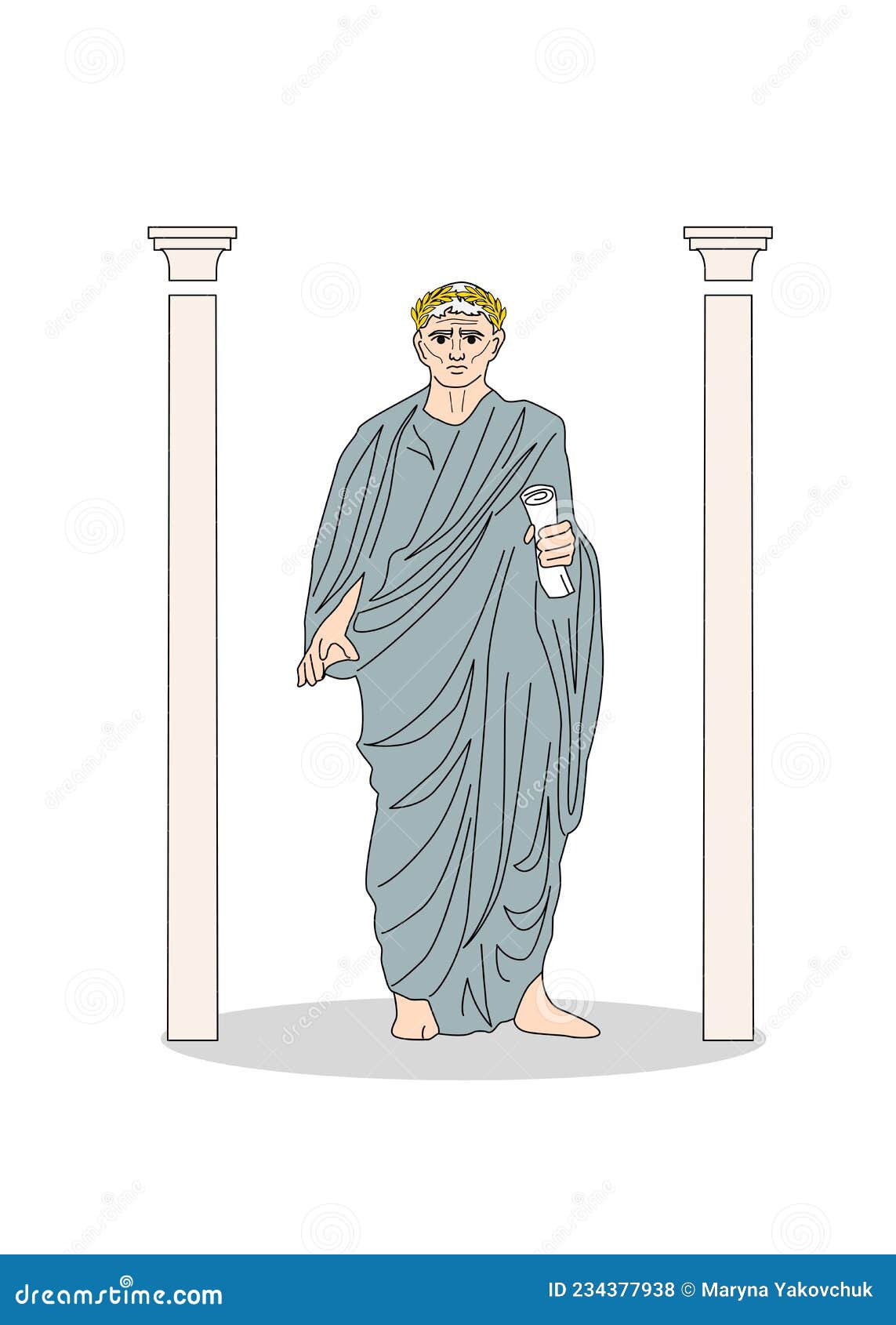 Gaius Julius Caesar Standing On Rock With His Gladius Vector ... Gaius Julius Caesar Standing On Rock With His Gladius Vector ...