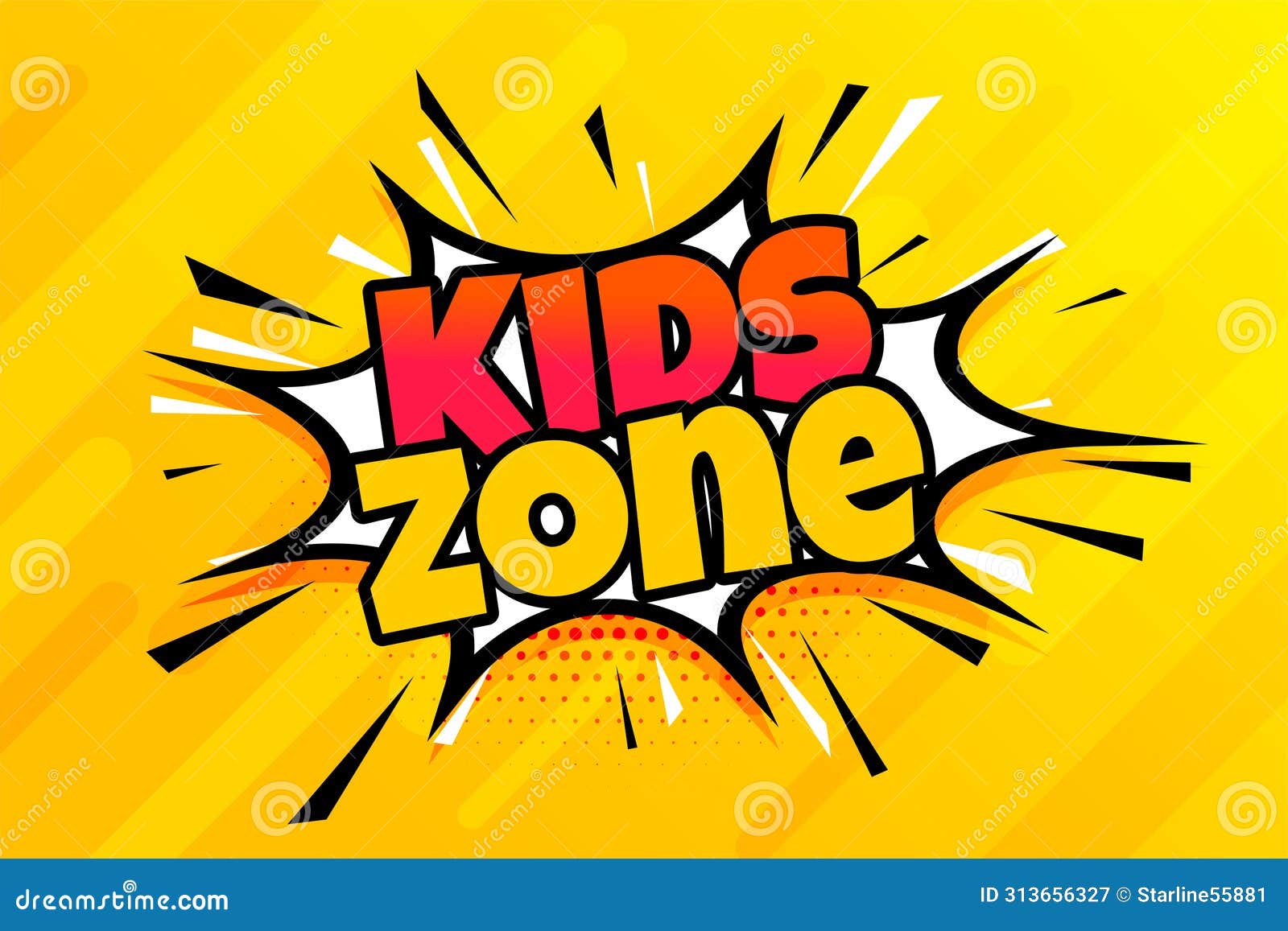 Comic Style Kids Zone Cartoon Background Stock Vector - Illustration of ...