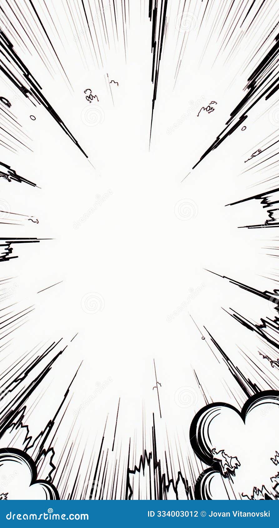 Comic Style Motion Graphics with Abstract Speed Lines and Explosions ...