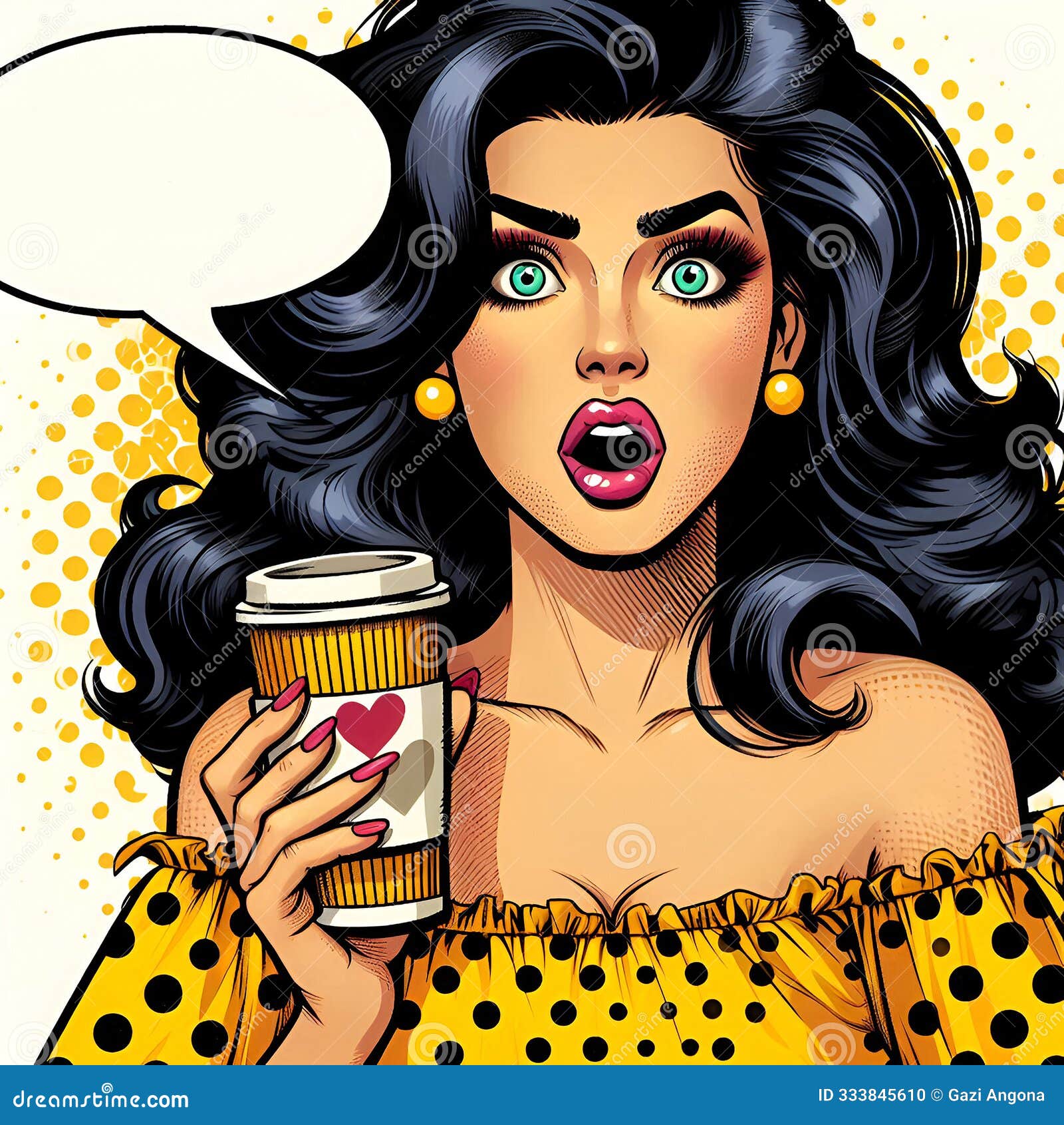 Comic Style Pop Art Girls Generative Ai Stock Illustration ...