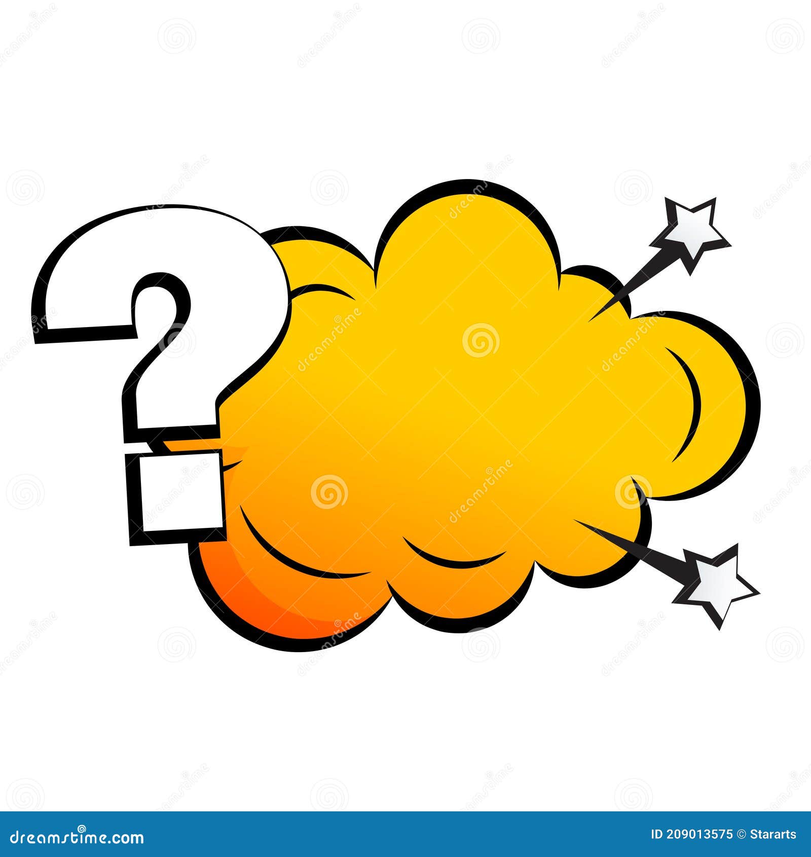 Comic Style Question Mark Background with Text Space Stock Vector ...