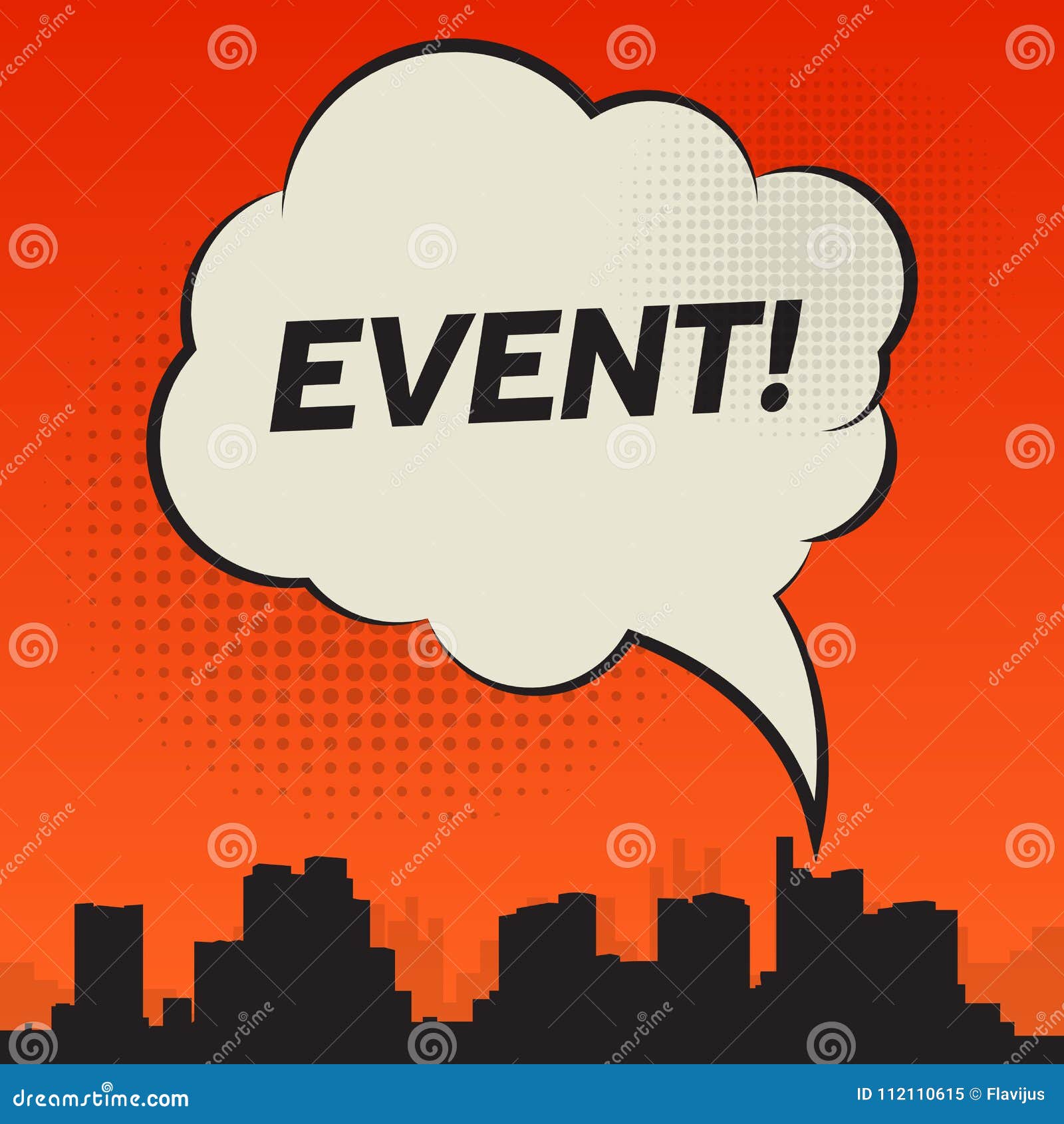 Comic Style Speech Bubble, Business Concept with Text Event Stock ...