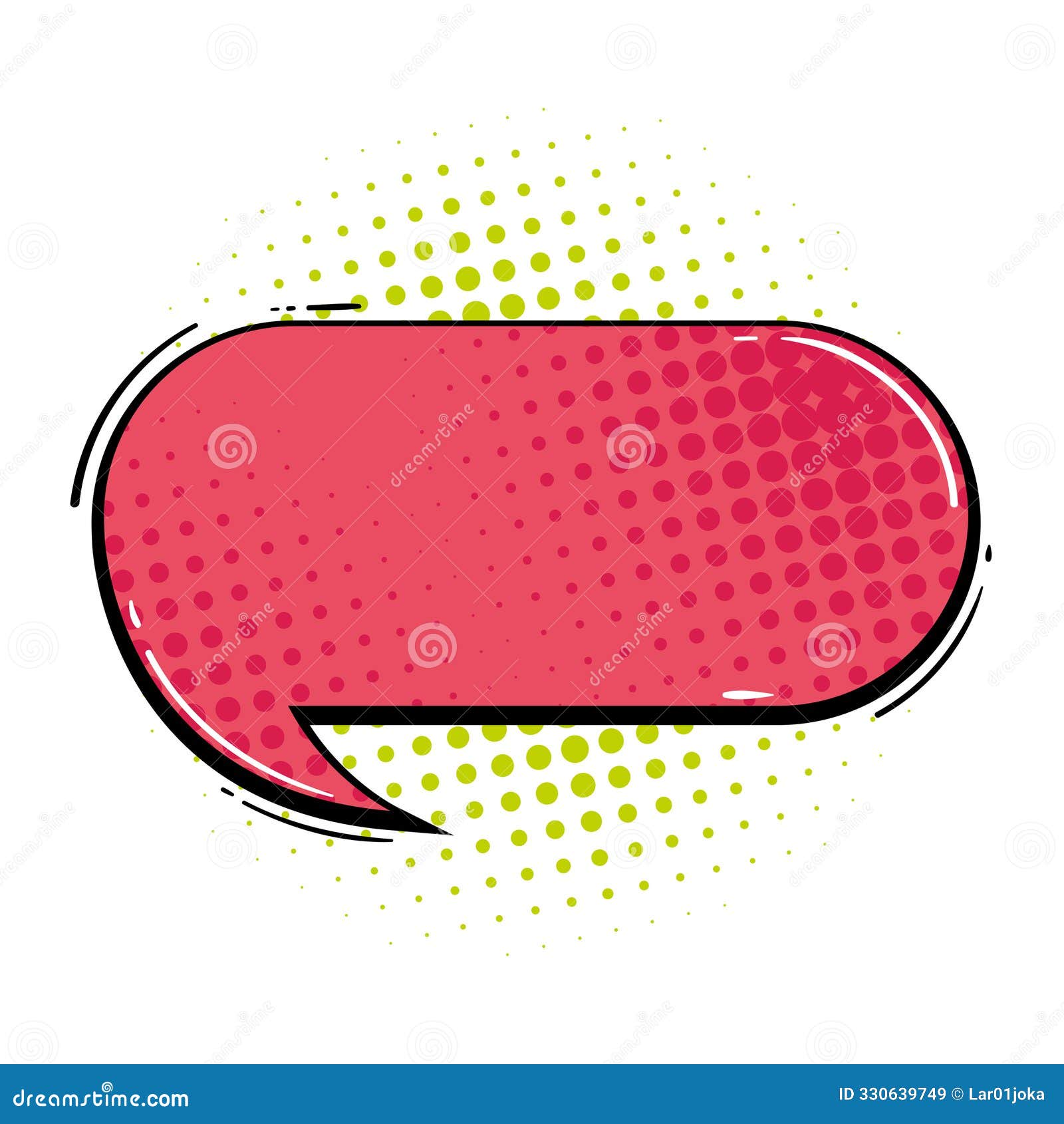 Comic-style Speech Bubble with Halftone Dot Pattern Design Stock ...