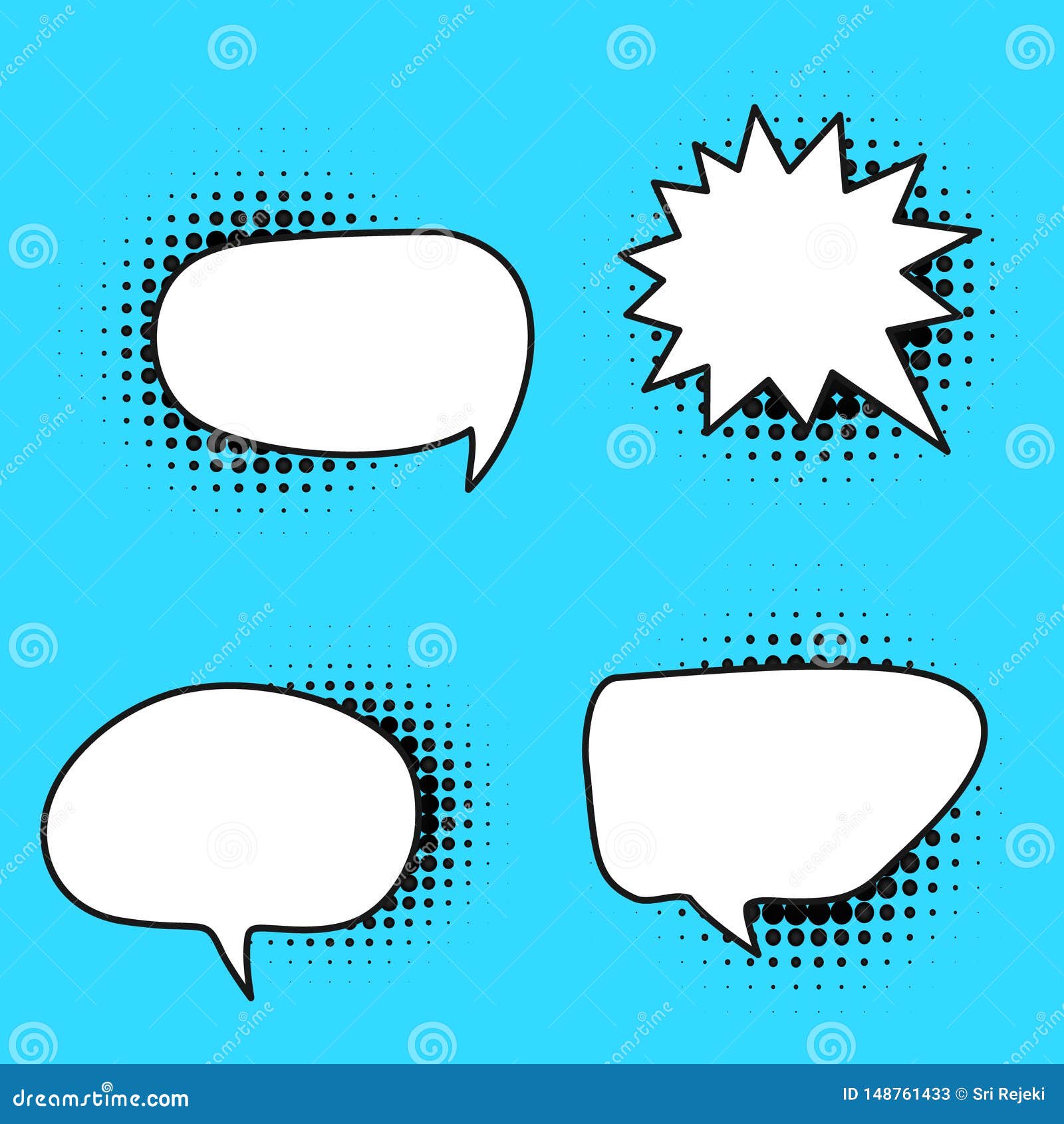 Comic Style Speech Bubble in Vector Stock Vector - Illustration of ...