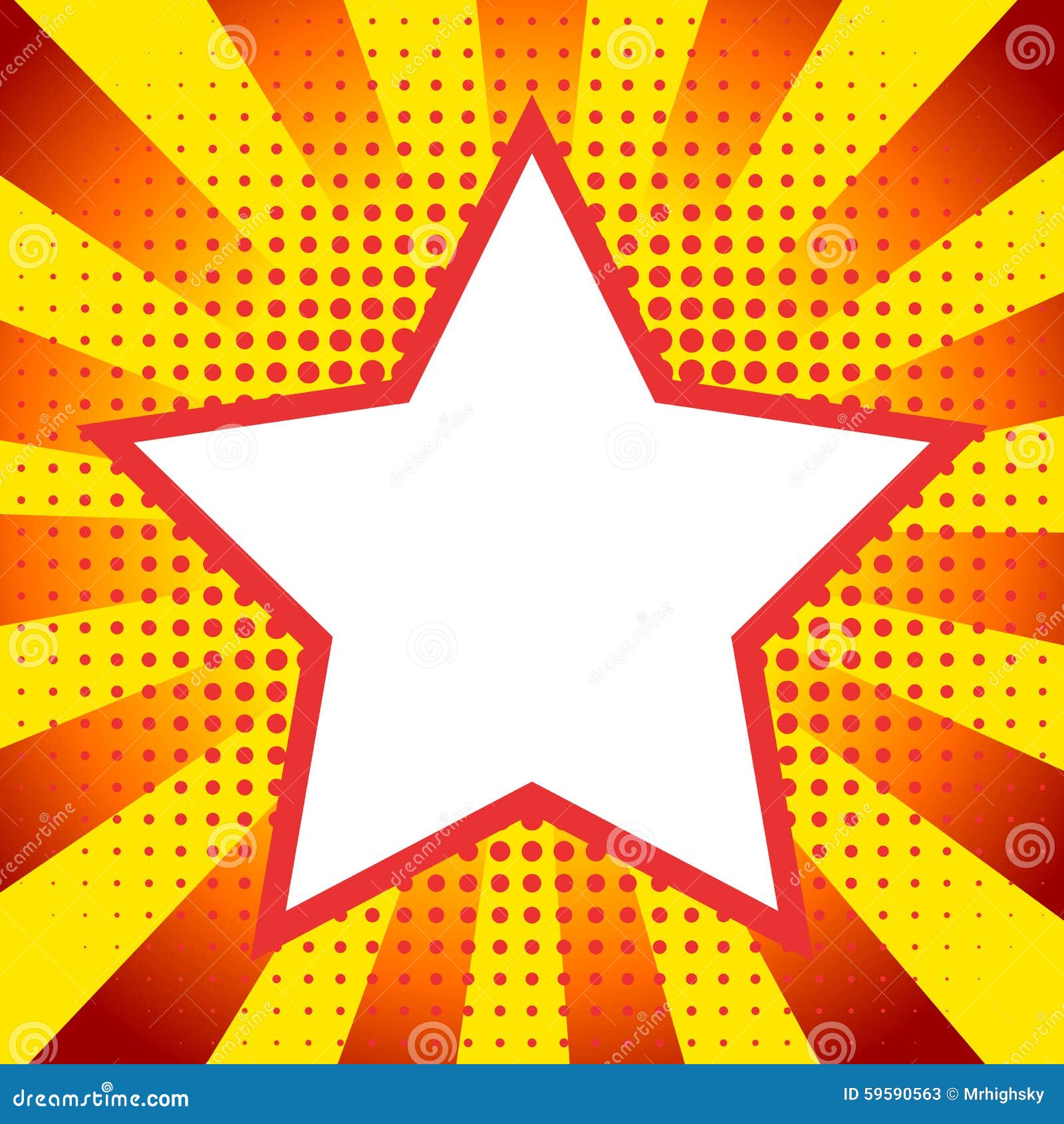 Comic Style Star Background Stock Vector - Illustration of blank, style ...