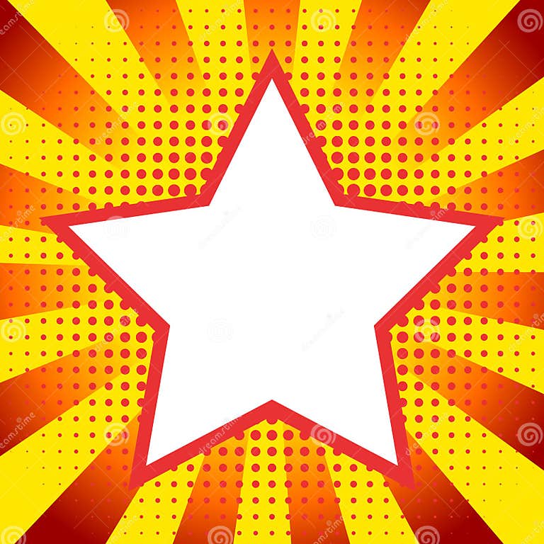 Comic Style Star Background Stock Vector - Illustration of blank, style ...