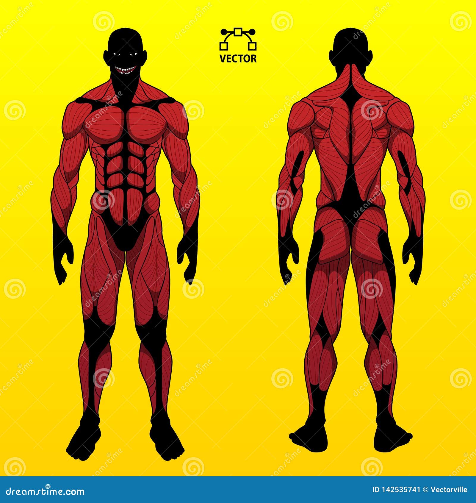 Comic Style Supervillian Character Design in Classic Red Costume with ...