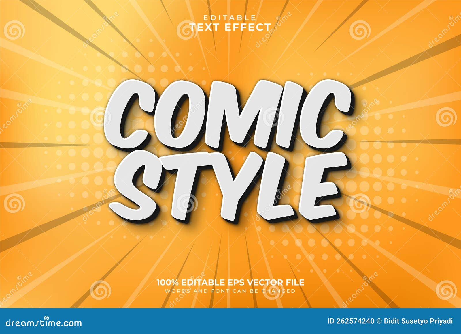 Comic Style Text Effect, Editable Text Effect Stock Vector ...