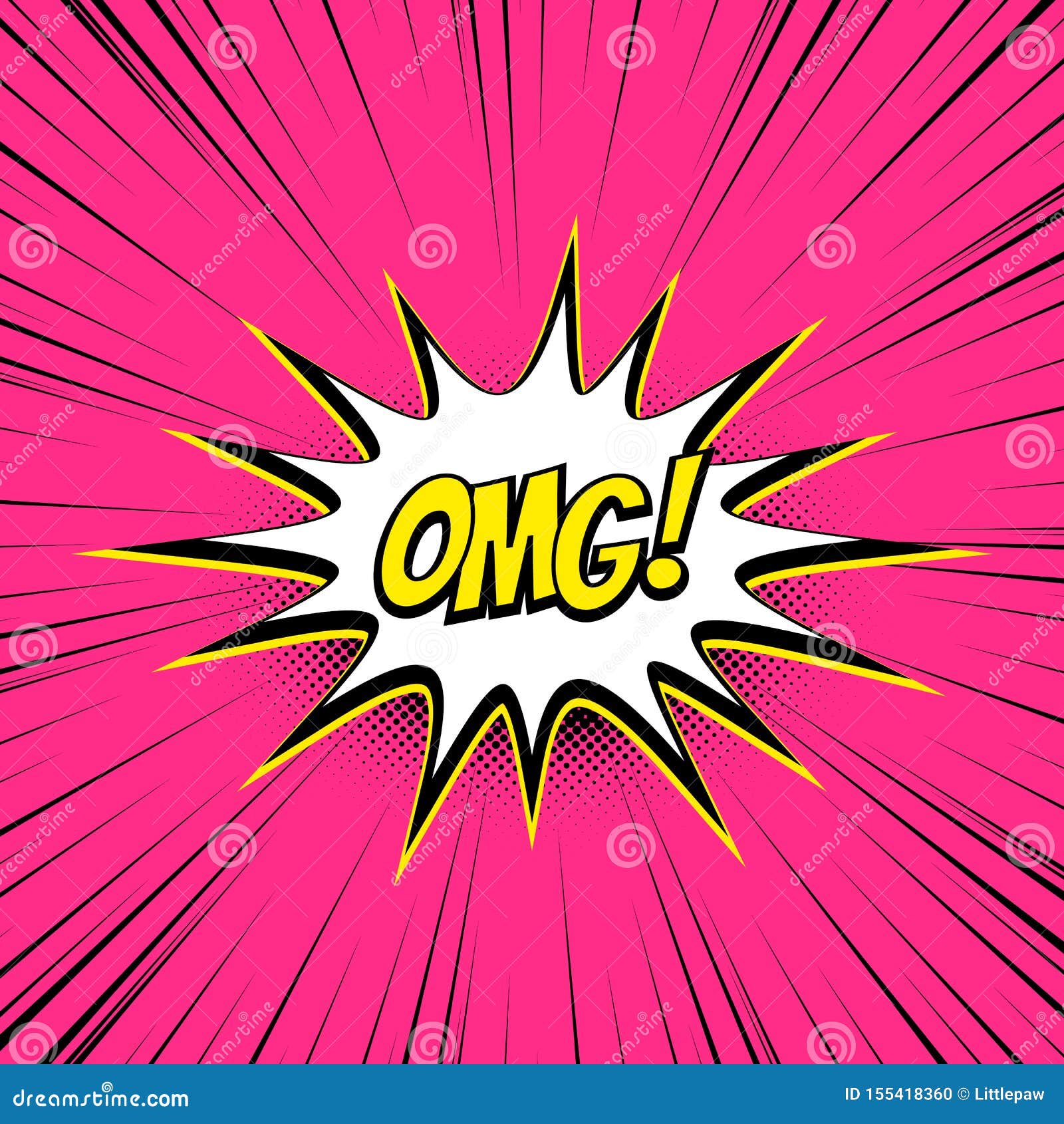 Comic Style Text, OMG Sound Effect, Speech Bubble, Pop Art ...