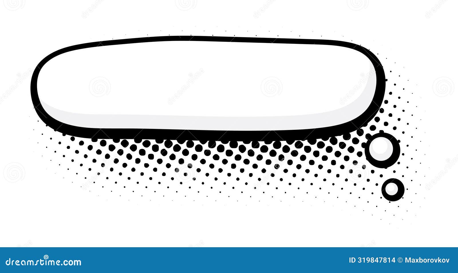 Comic Style Thought Bubble with Halftone Effect Stock Vector ...