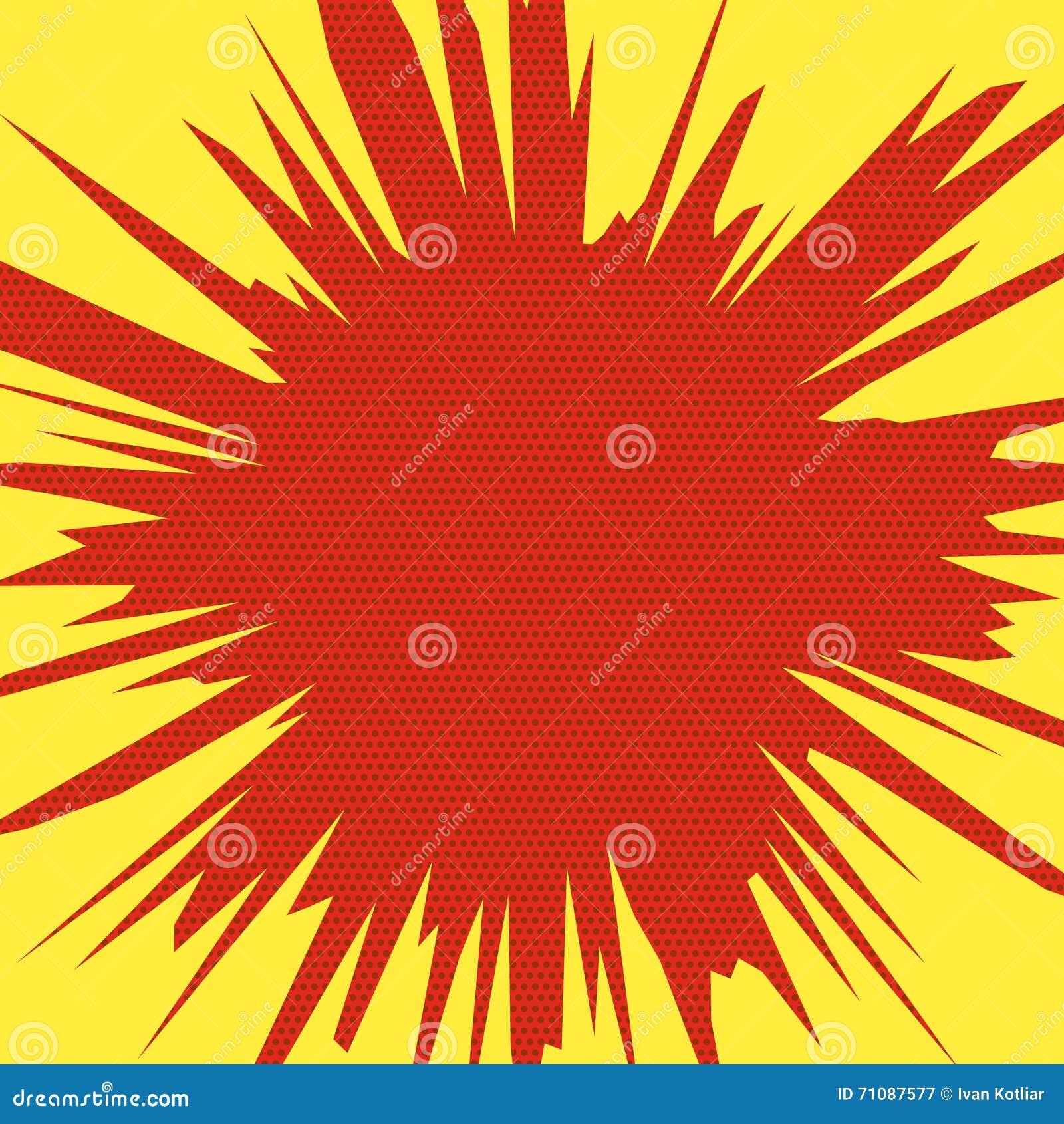 Comic Style Vector Background. Pop Art Style Explosion Stock Vector ...