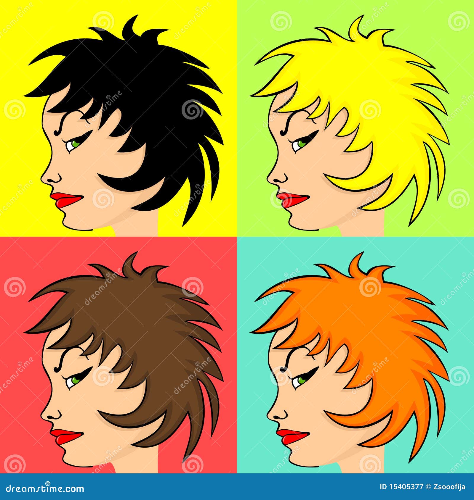 Comic Style Woman S Profile Stock Vector - Illustration of beautiful ...