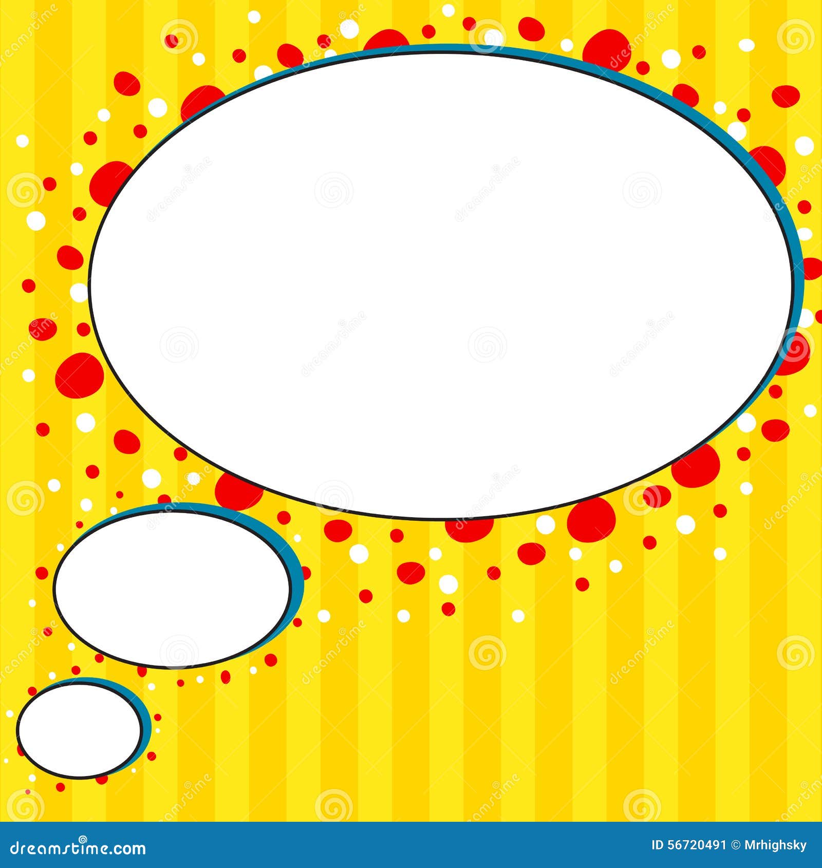 Comic Style Yellow Talk Bubble Background Stock Vector - Illustration ...