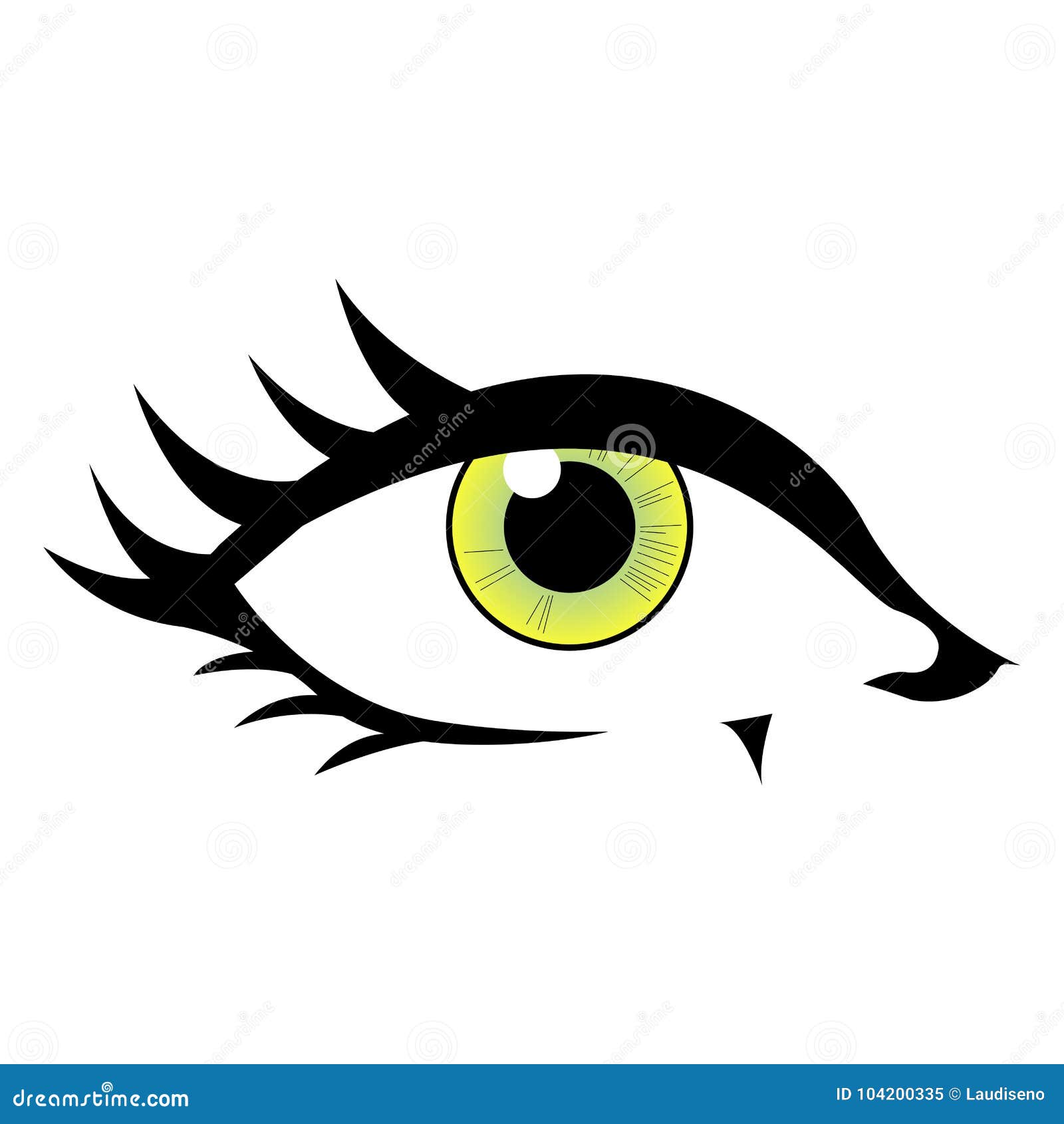 Comic styled eye stock vector. Illustration of emotion - 104200335