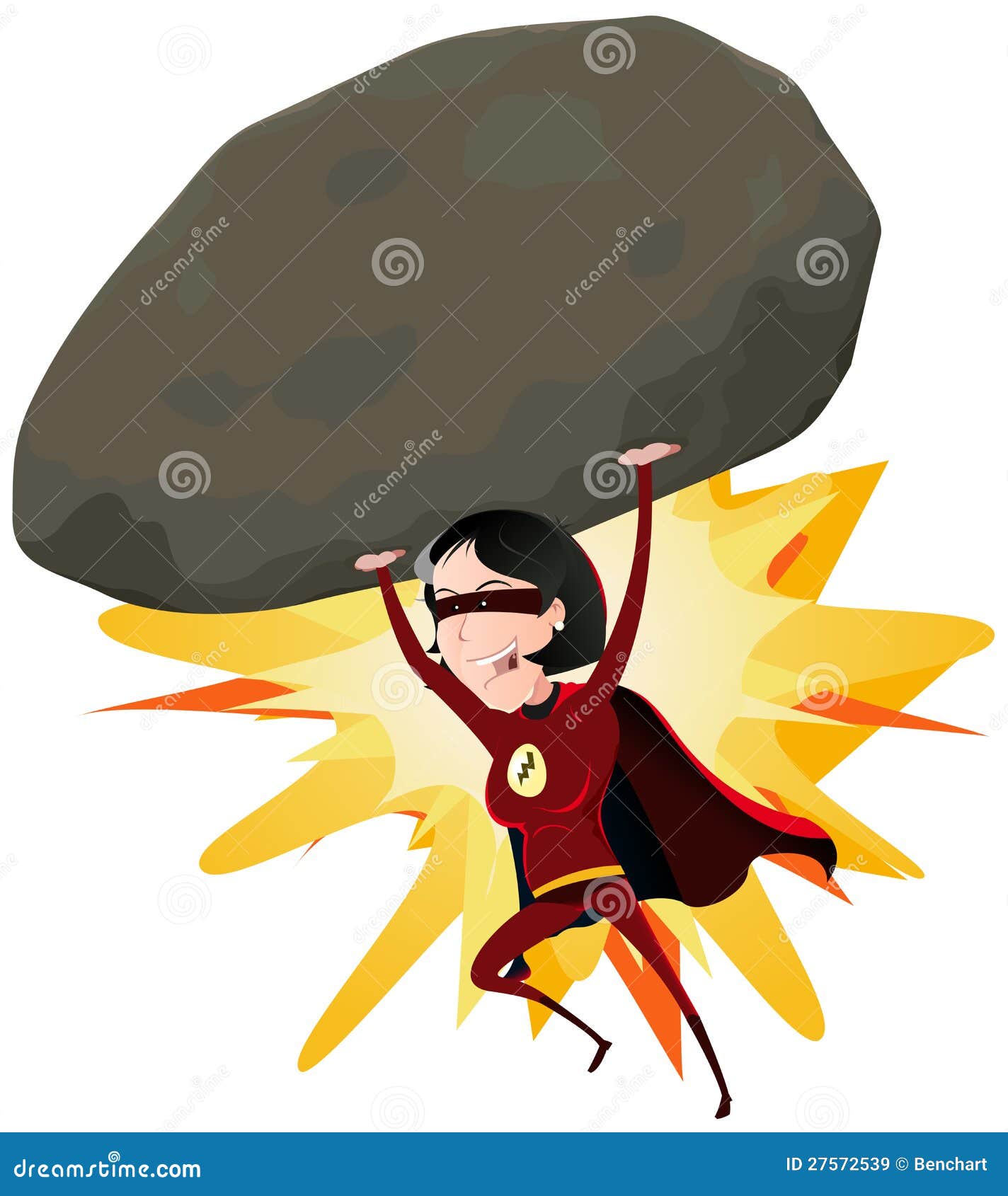 Invincible Girl, Woman Slogan Flat Illustration Cartoon Vector ...