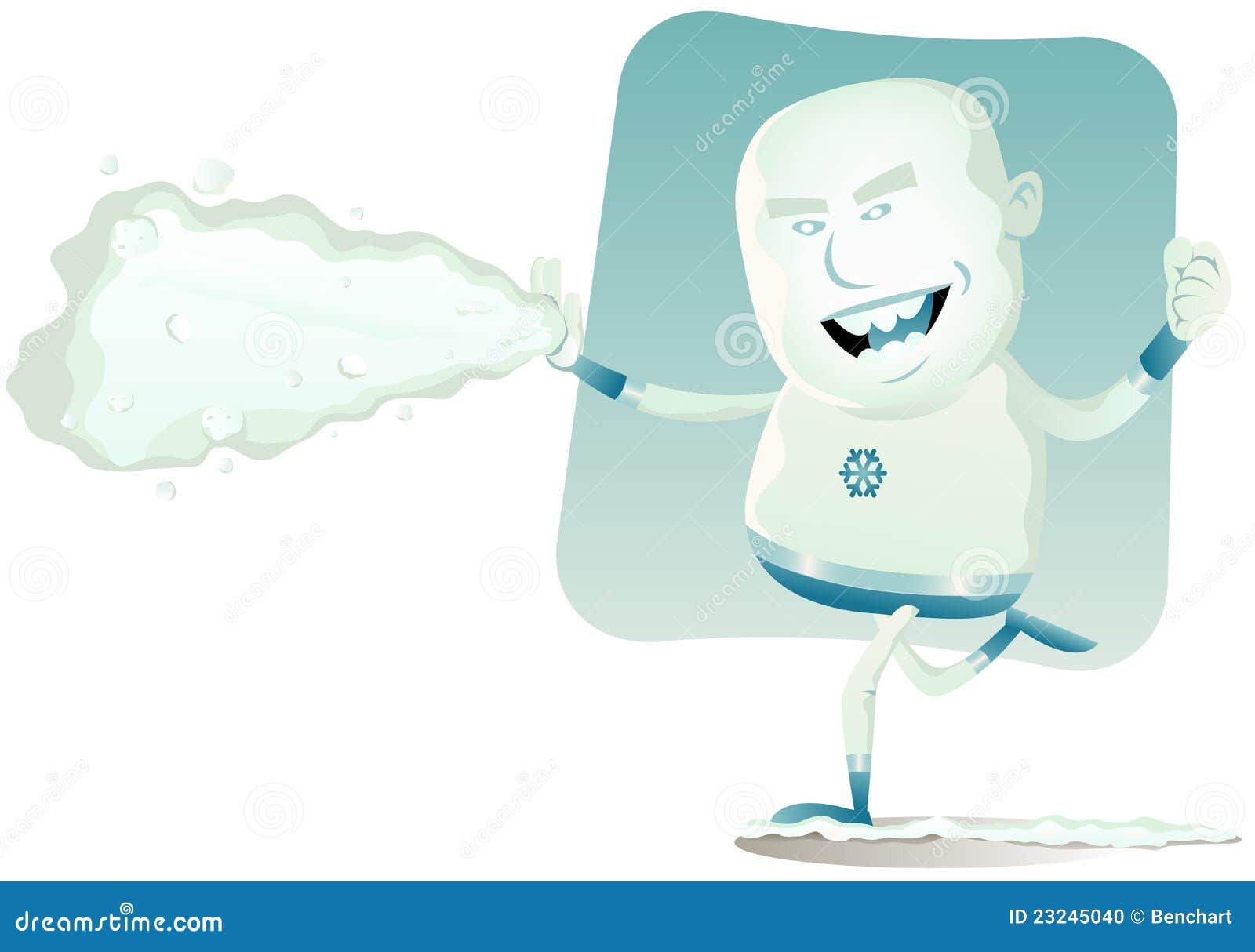 Comic Superhero - Iceman stock vector. Illustration of strong - 23245040