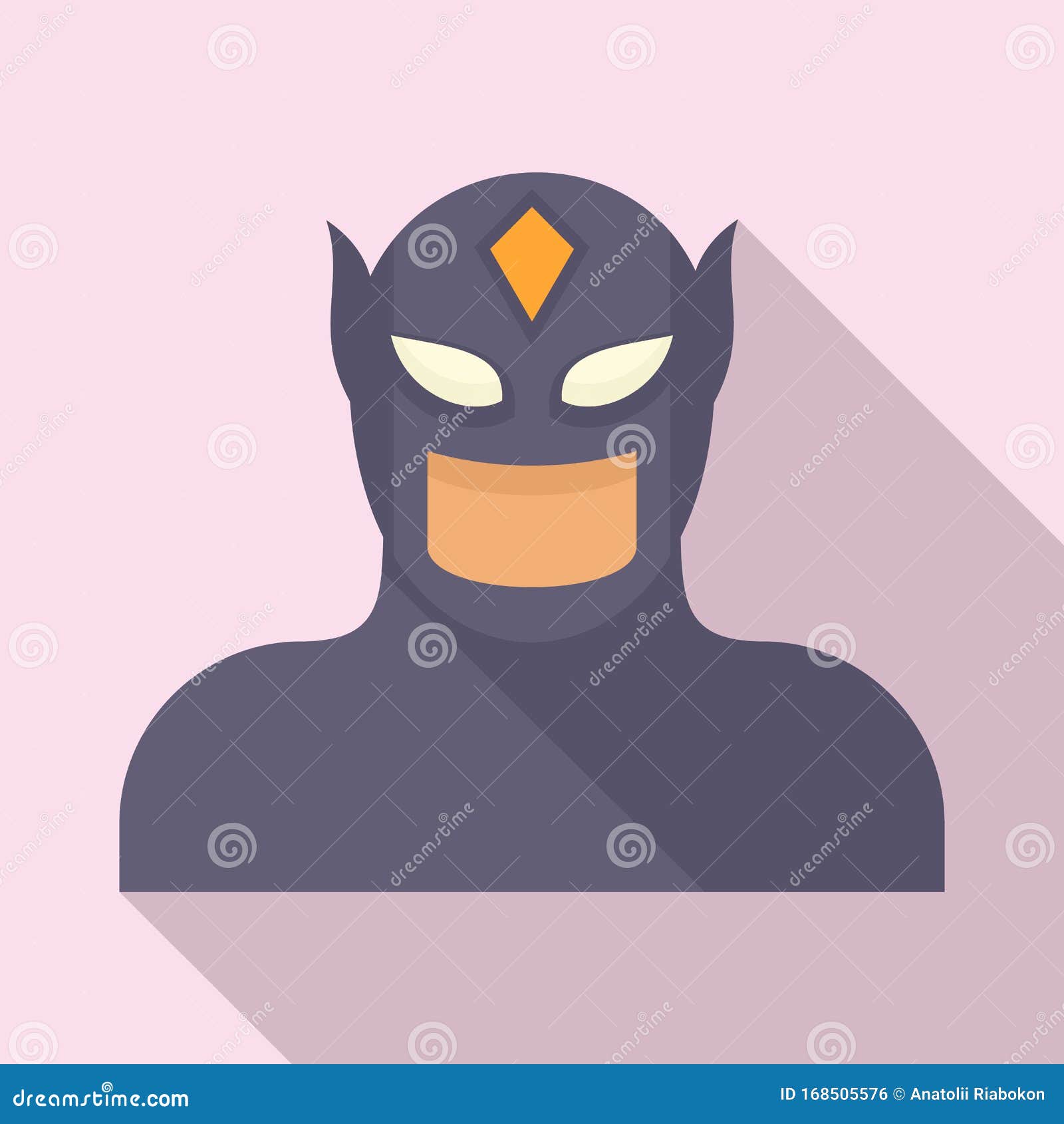 Comic Superhero Icon, Flat Style Stock Vector - Illustration of family ...