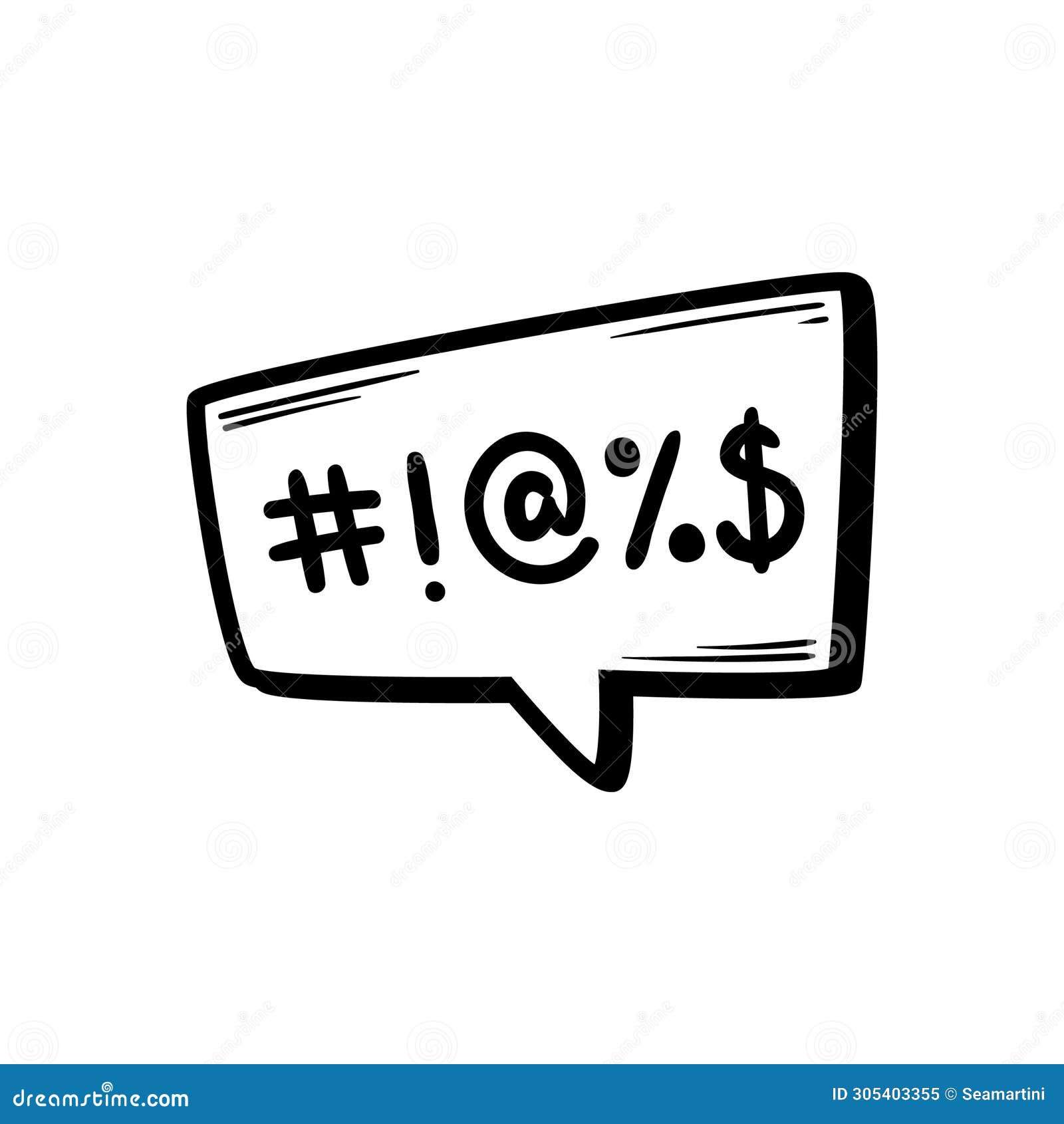 Comic Swear Speech Bubble, Aggressive Expletive Stock Vector ...