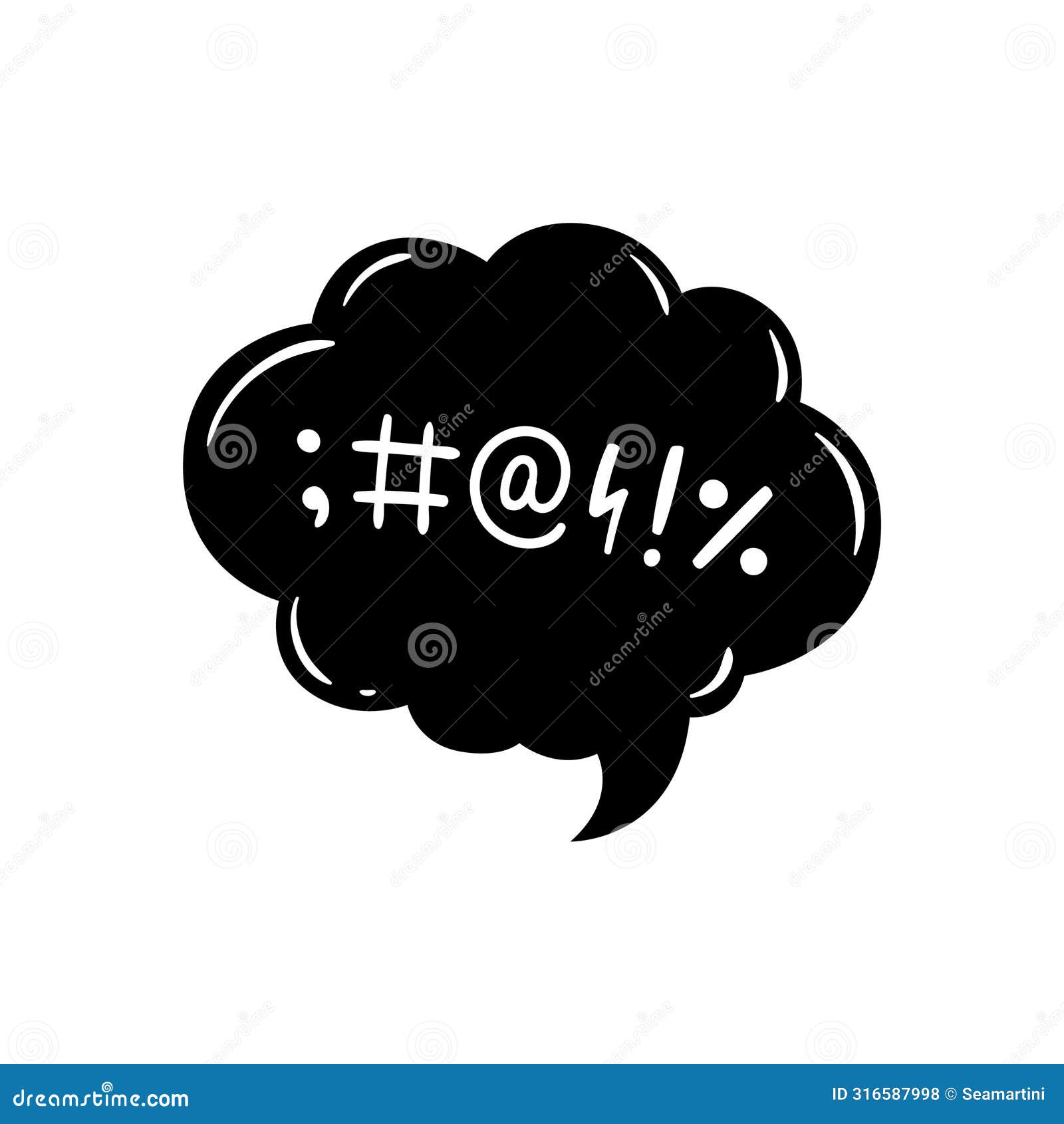 Comic Swear Speech Bubble Expletive Dialogue Cloud Stock Vector ...