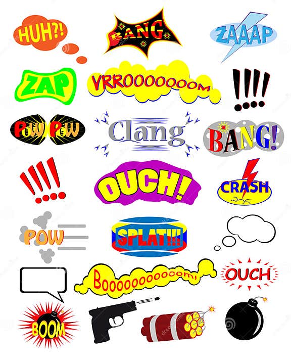 Comic symbols stock vector. Illustration of design, bang - 17669588