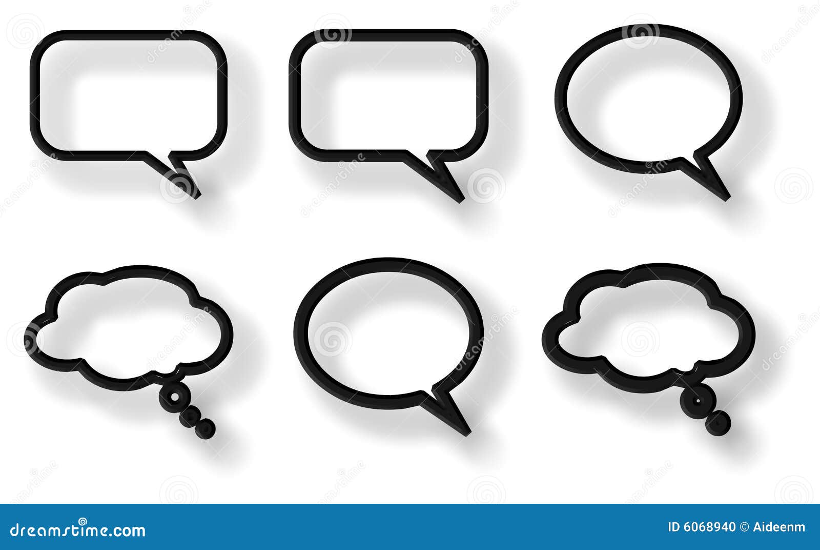 Comic talk bubbles stock illustration. Illustration of speak - 6068940